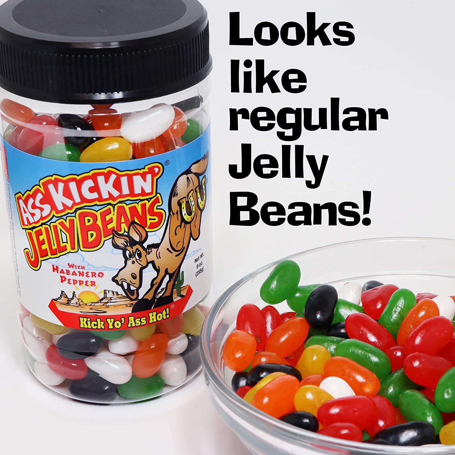 Ass Kickin Hot & Spicy Jellybeans with Habanero Pepper - 9 Oz Jar ...