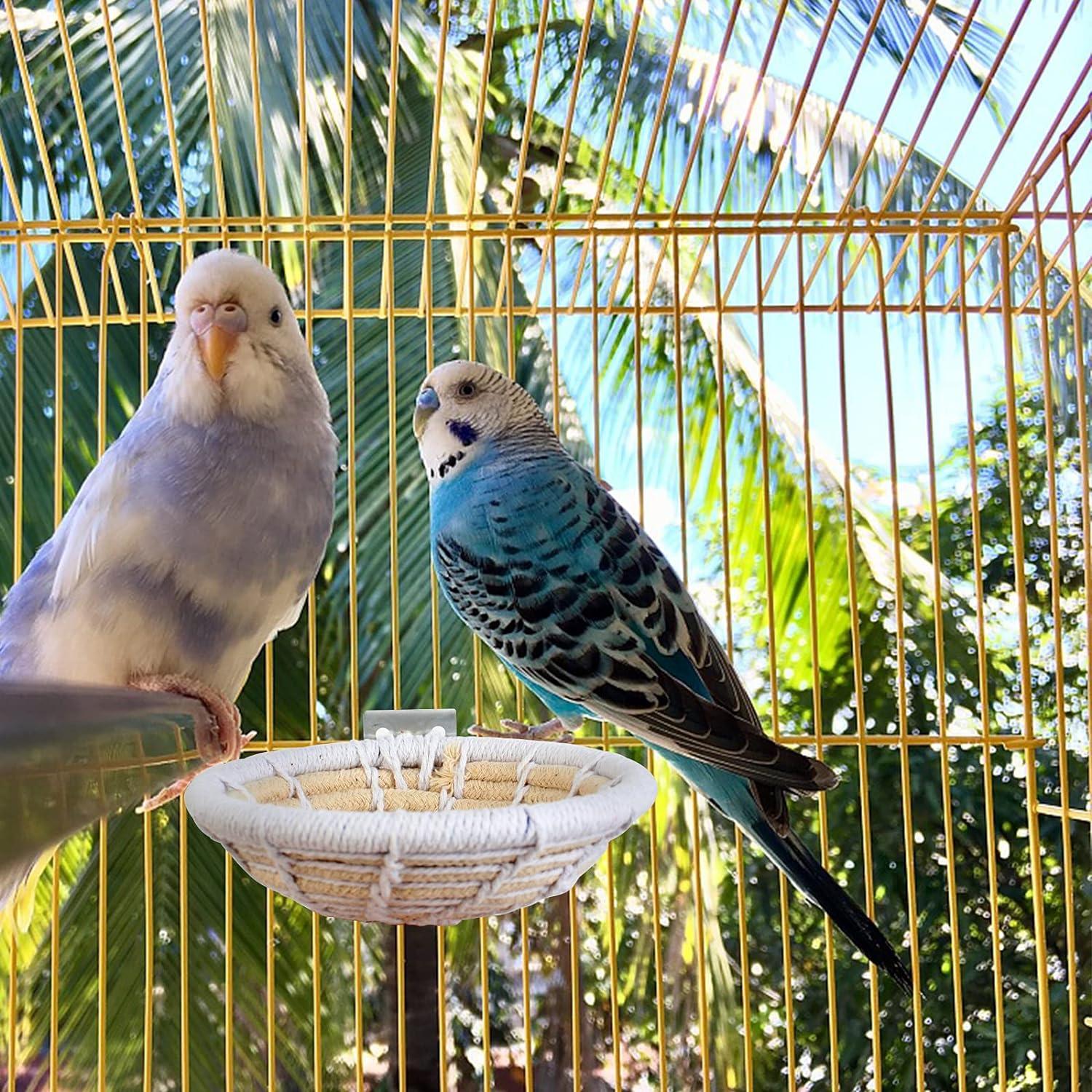 Bird Cage Nest Parrot Nest Bed Cotton Hemp Rope Weave Bird Breeding ...