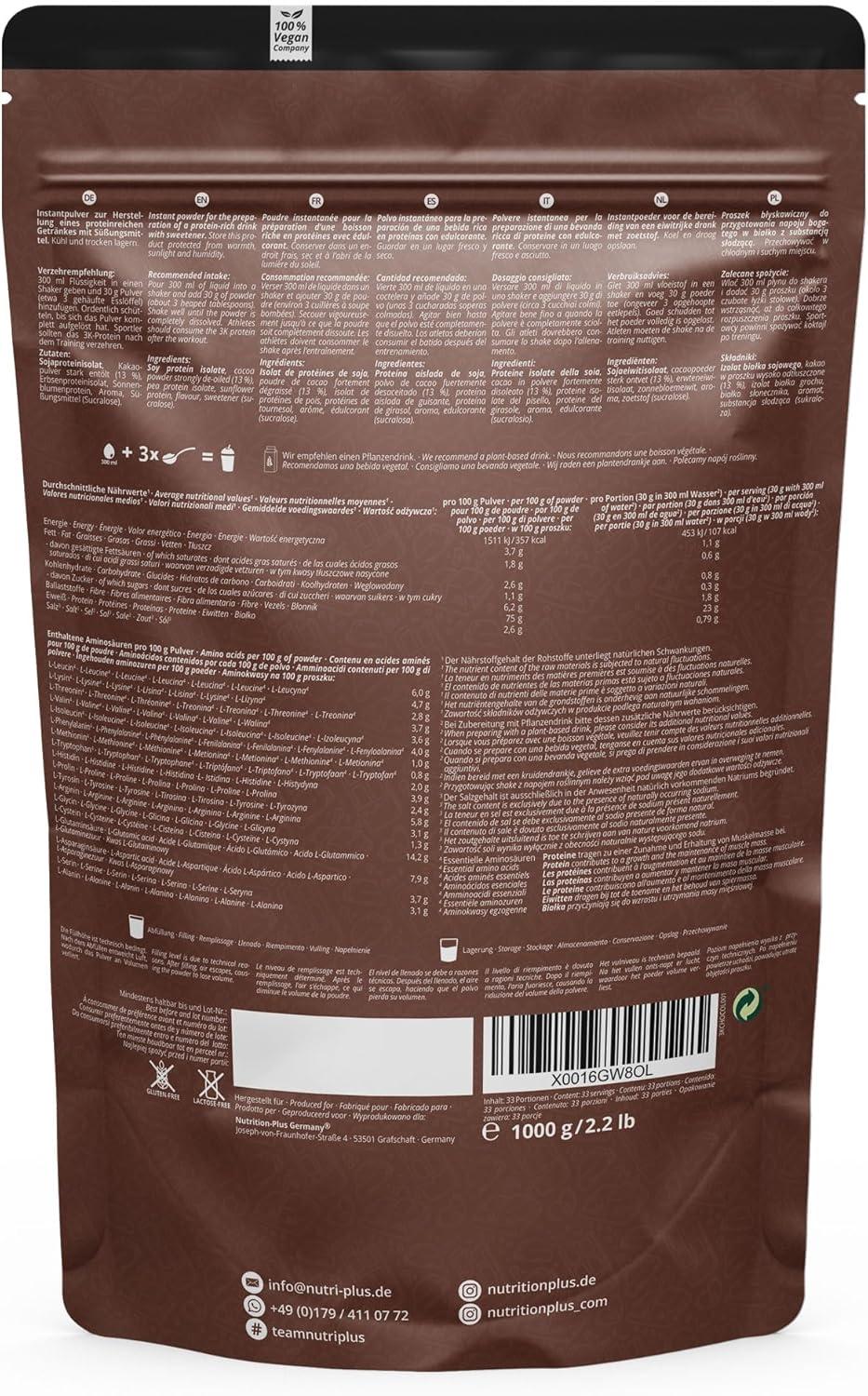 Vegan Protein Chocolate 2kg | Low Sugar Plant-Based Protein Shake ...