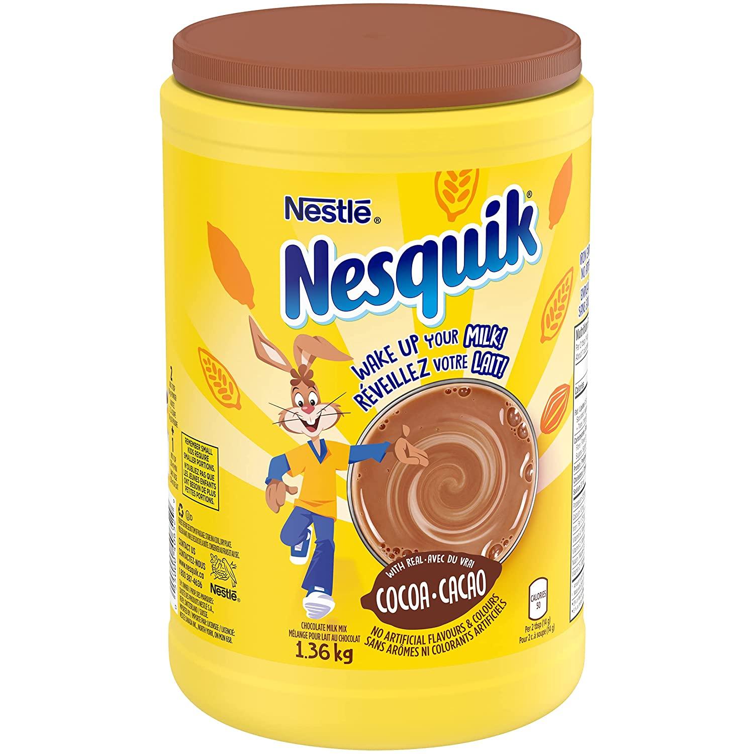 Nestle Nesquik Chocolate Milk Mix Canister 1.36 Kg/3lbs - Imported from Canada | Buy Now with ...