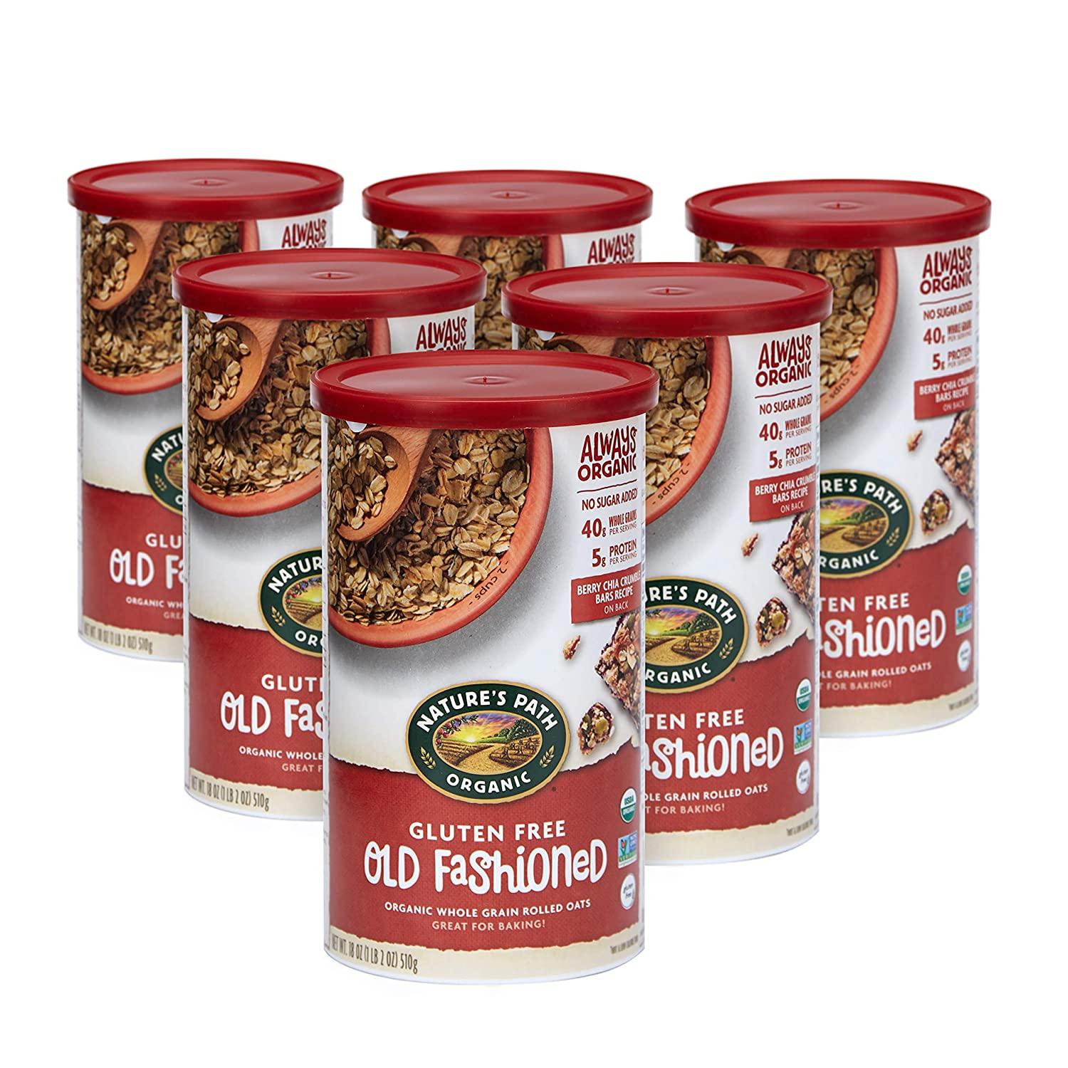 Natures Path Organic Gluten Free Old Fashioned Rolled Oats Non-GMO 40g ...