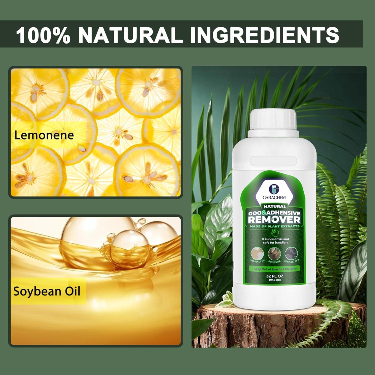 Natural Adhesive Remover - Organic Sticker & Glue Remover with Soybean ...