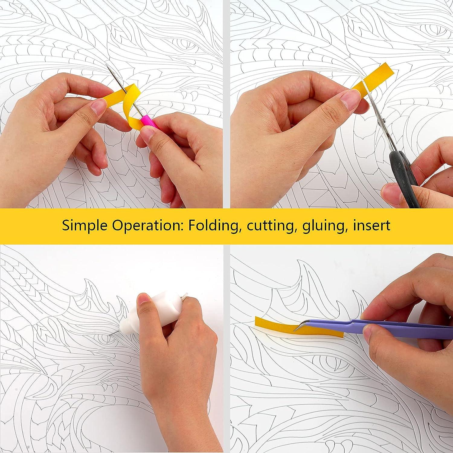 Uniquilling Quilling Paper Quilling Kit for Adults Beginner 16*20-inch ...