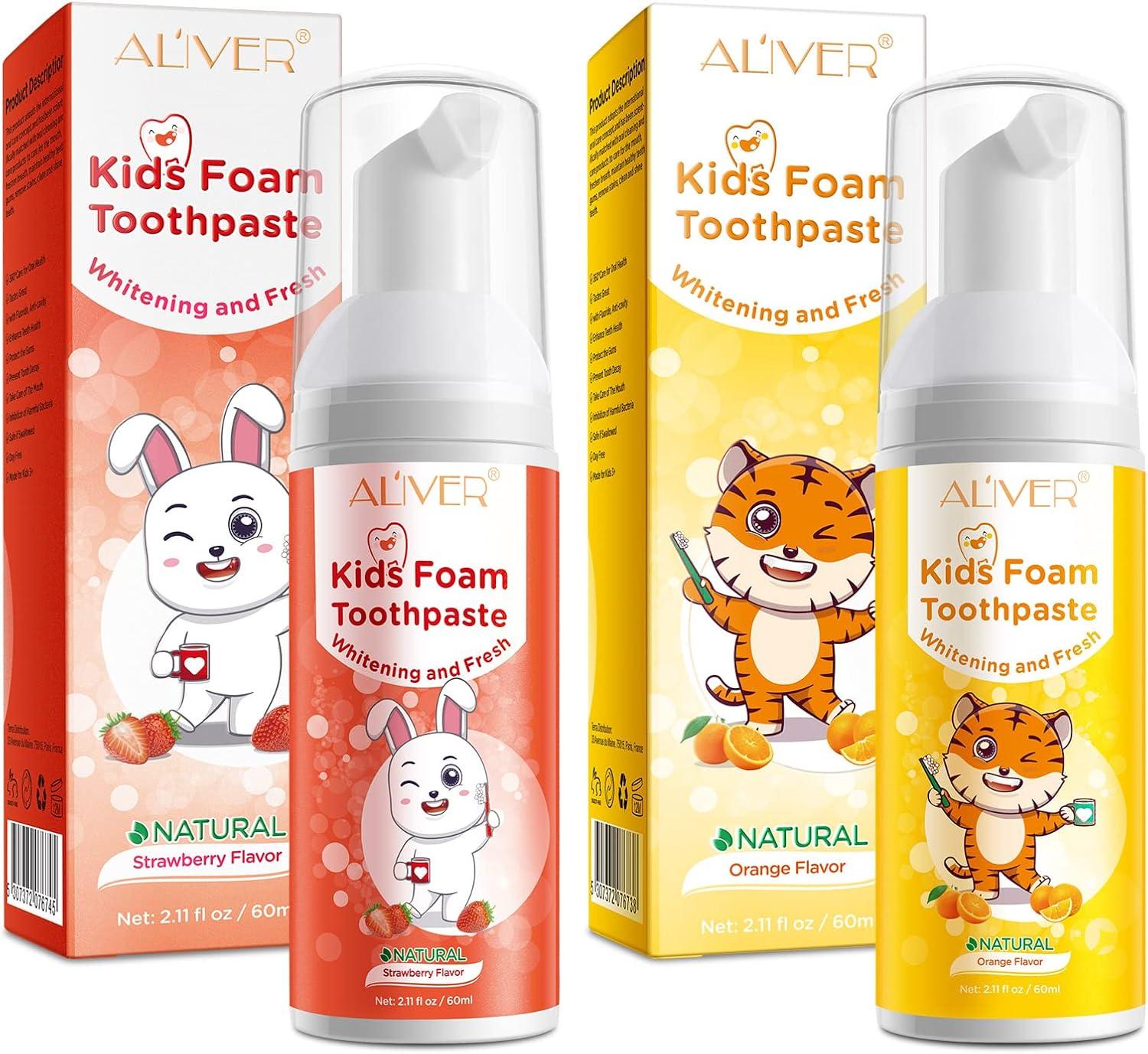 Buy Natural Foam Kids Toothpaste - Low Fluoride Strawberry & Orange U ...