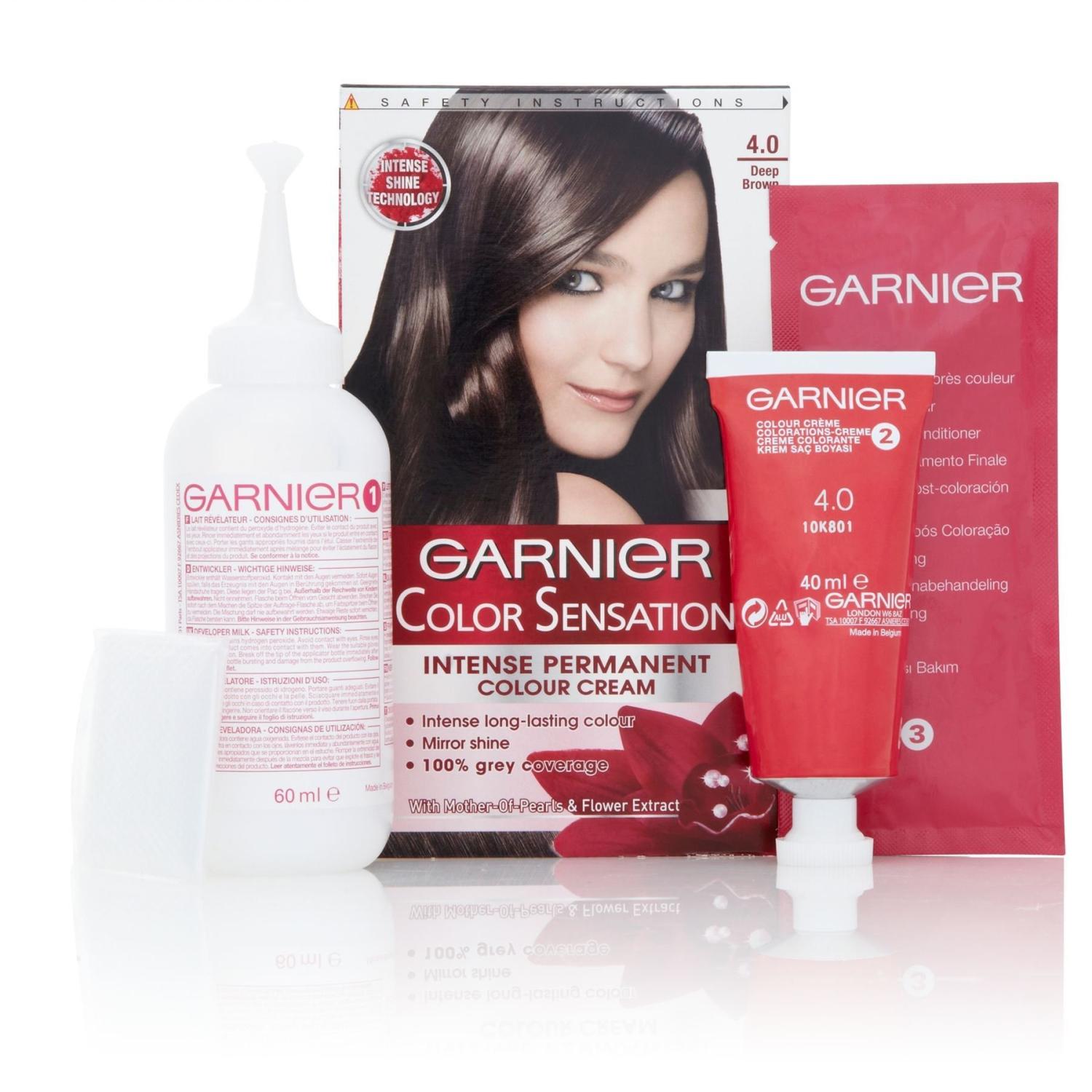 Garnier Color Sensation 3 Pack - Intensive Permanent Coloring Cream 4.0 ...