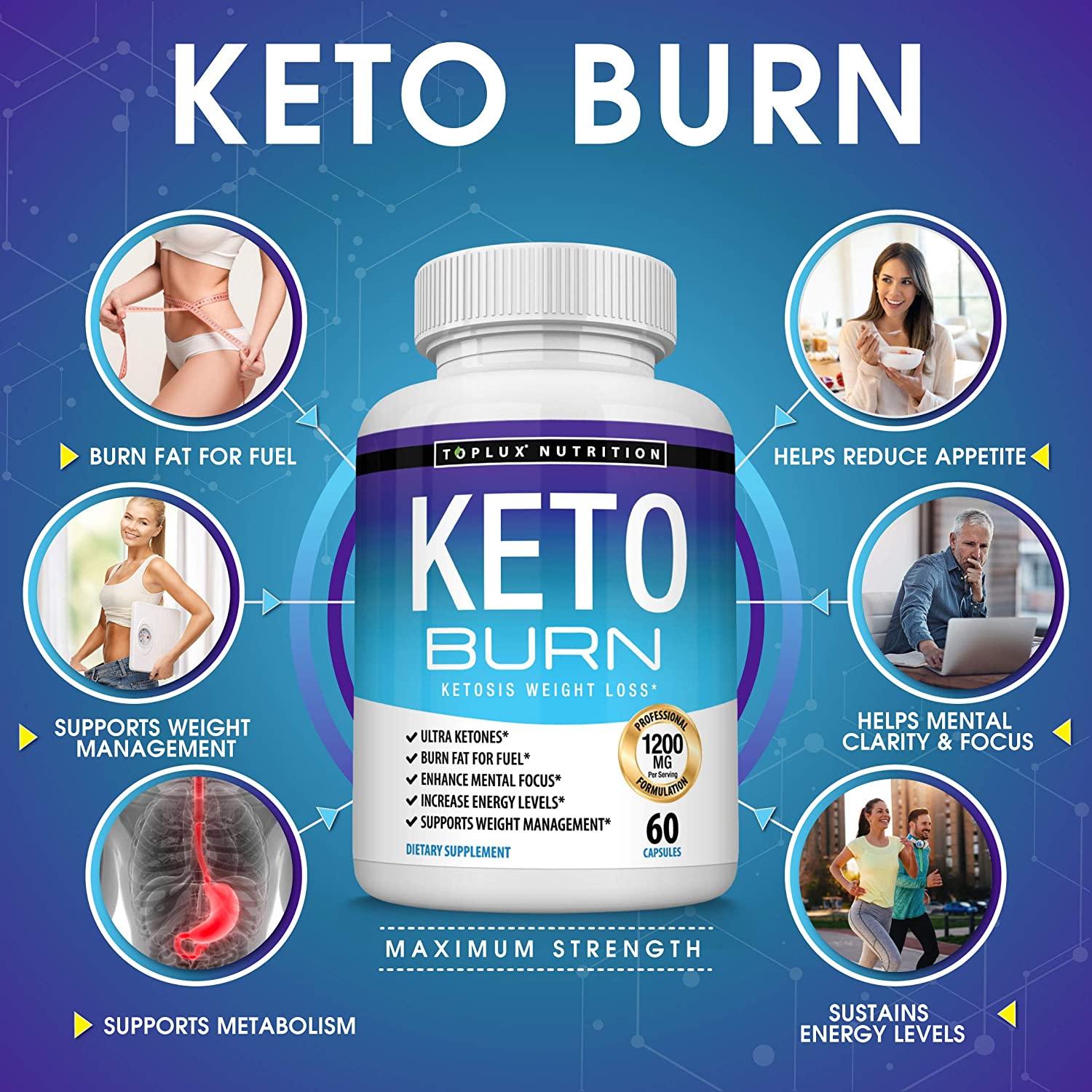 Keto Burn Pills Ketosis Weight Loss - 1200 Mg Ultra Advanced Natural ...