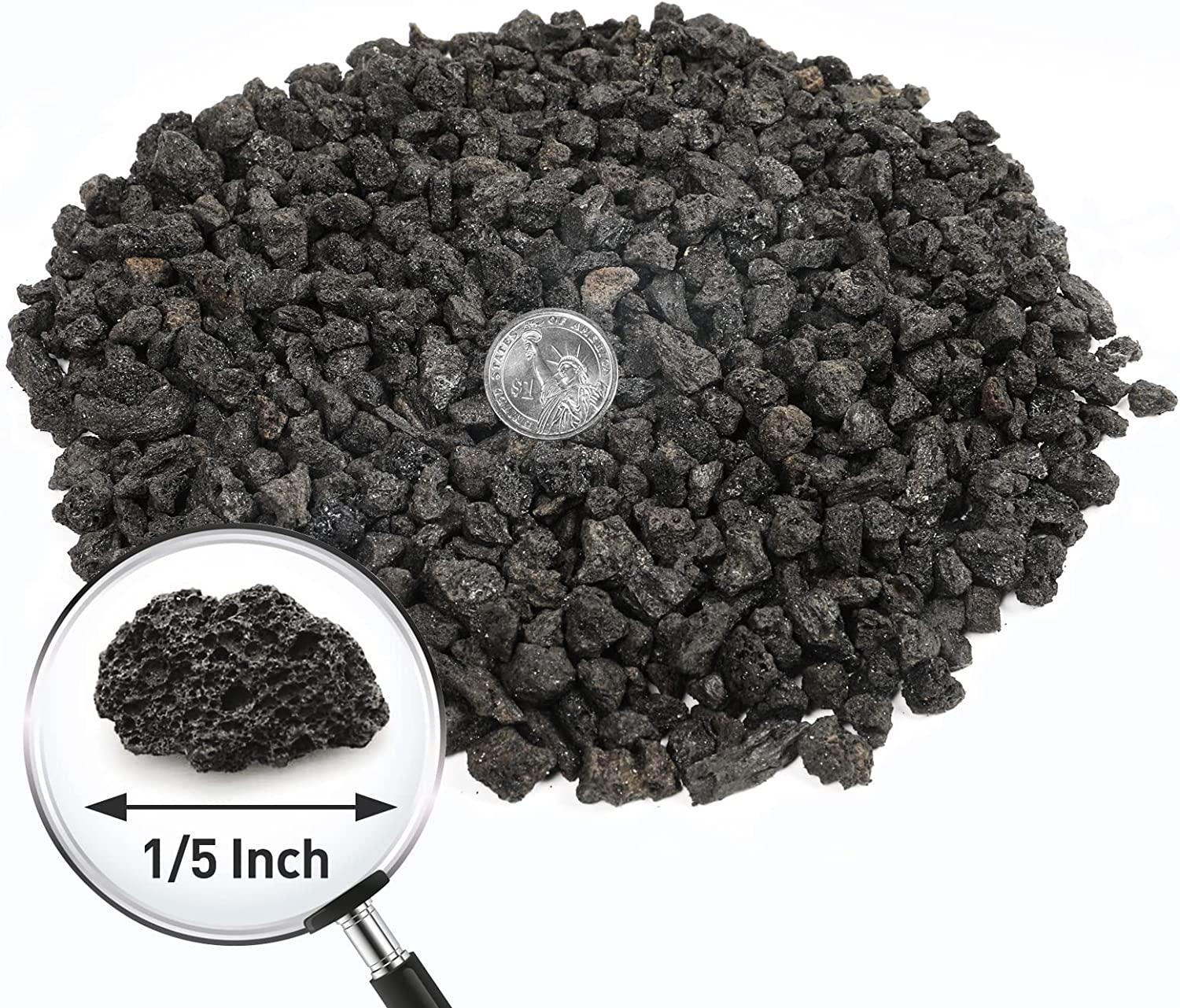 5lb Black Lava Rocks for Succulent Landscaping - Pure Volcanic Rocks ...