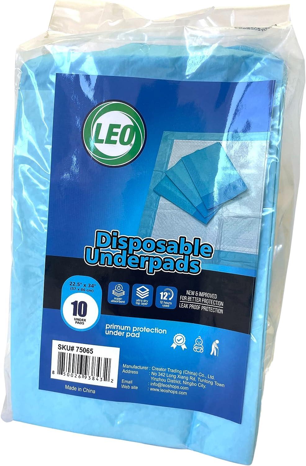 10 / 30 / 50 pc Disposable Bed Pads 34" x 22", Water Leak-Proof ...