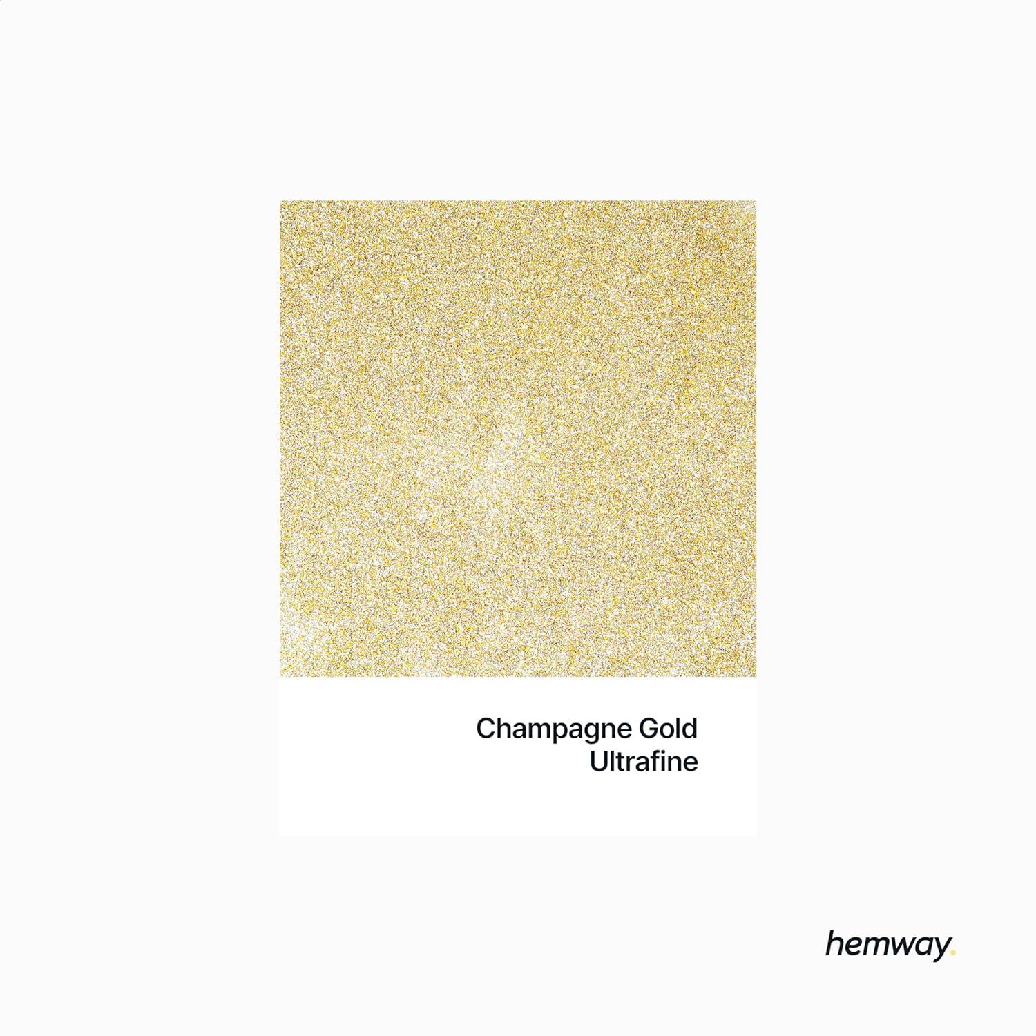 Hemway Ultra Sparkle Glitter Champagne 100g - Multi-Purpose Epoxy Resin ...