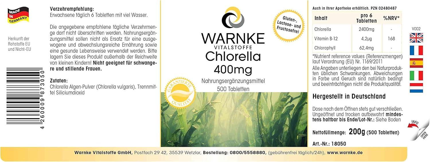 Buy Chlorella 400 mg - Vegan Algae Powder with Chlorophyll & Vitamin ...