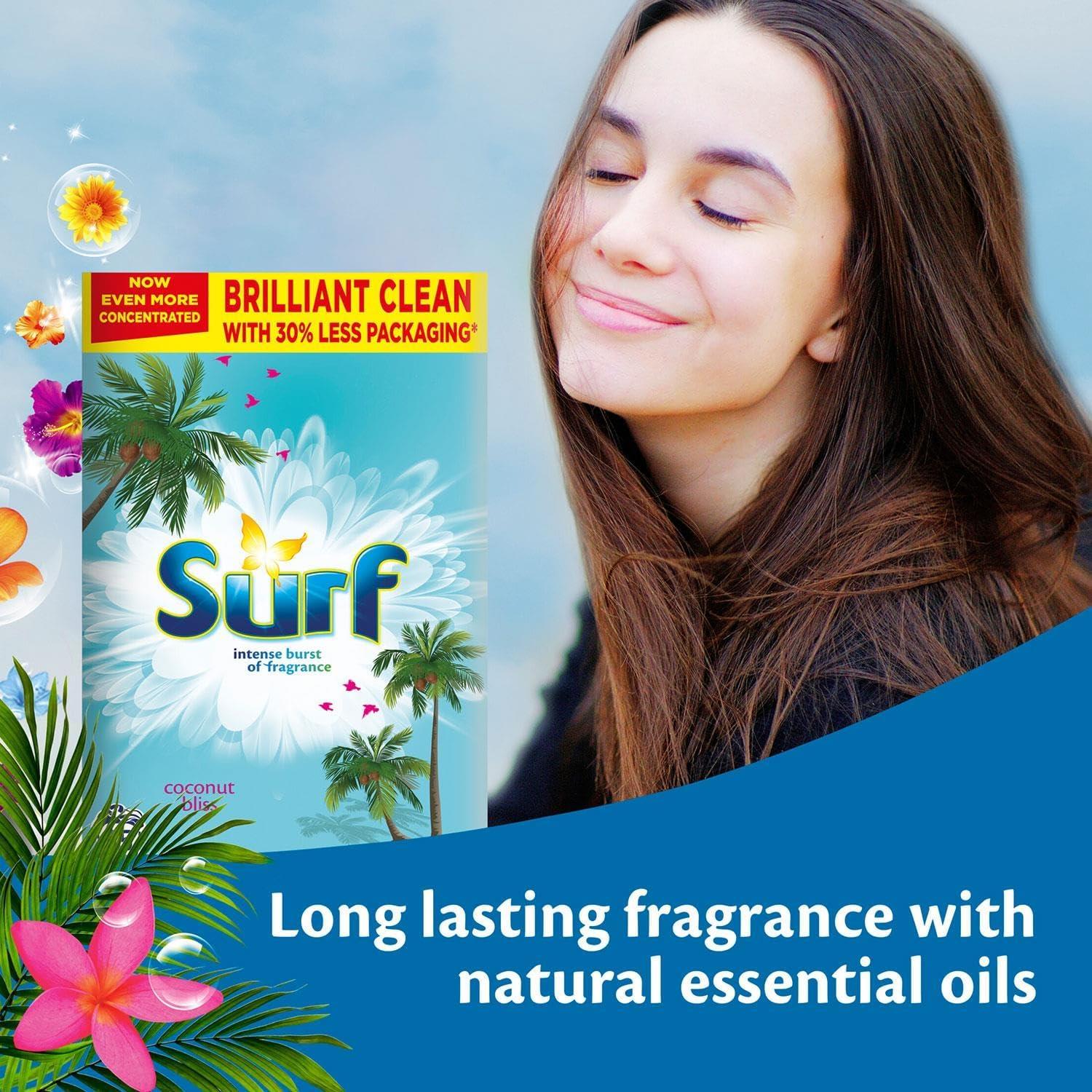 Surf Coconut Bliss Laundry Powder 2.25 kg Coconut 2.250 kg (Pack of 1)