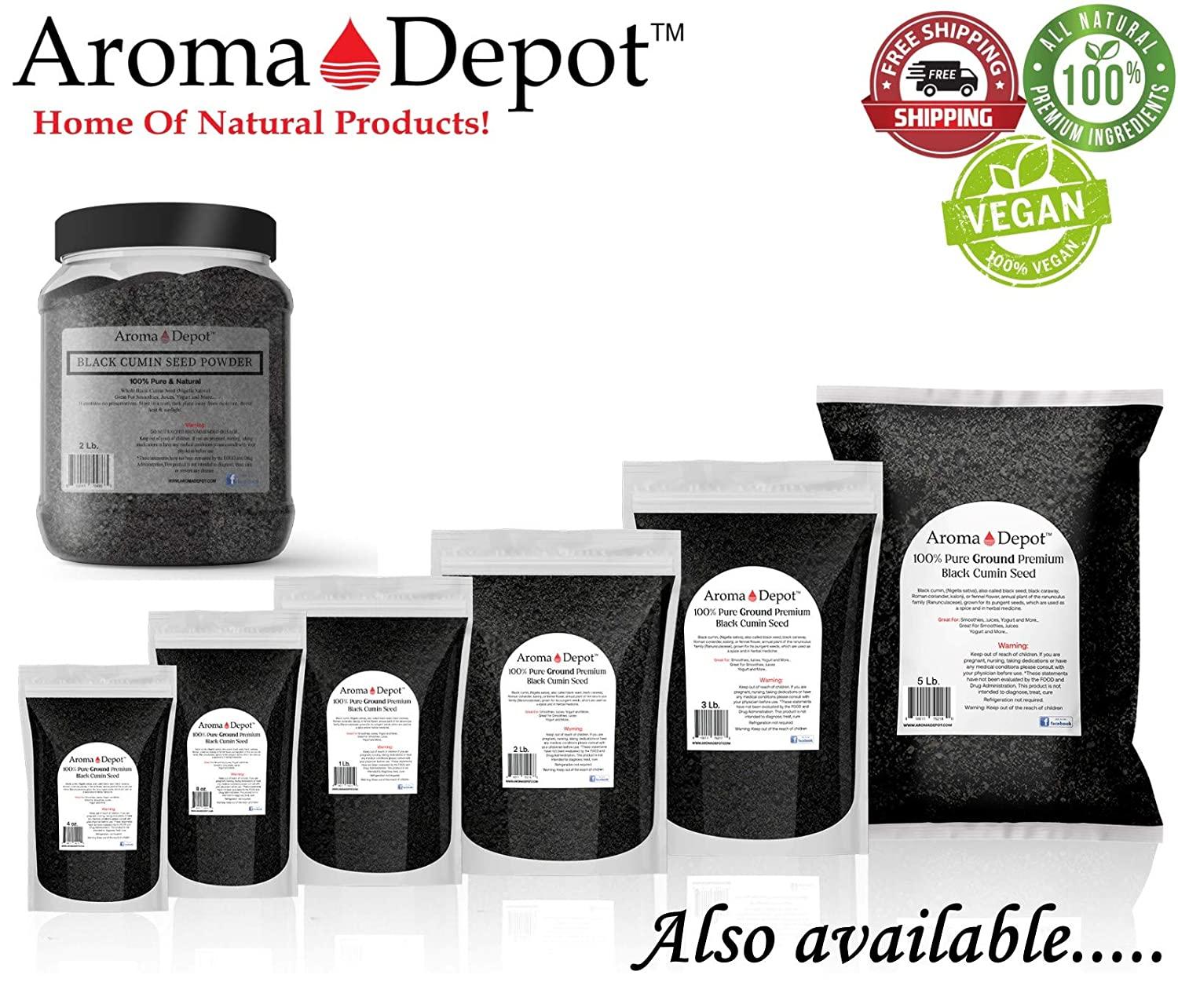 Aroma Depot 1 lb Black Seed Powder - Ground Nigella Sativa - Non-GMO ...