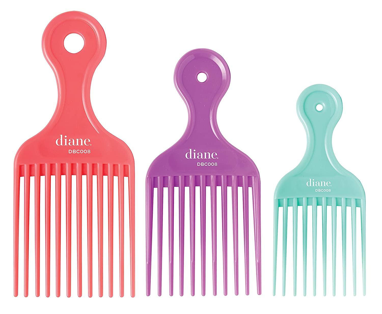 Diane DBC008 Assorted Lift Combs - 3 PC Set - Perfect for Voluminous ...