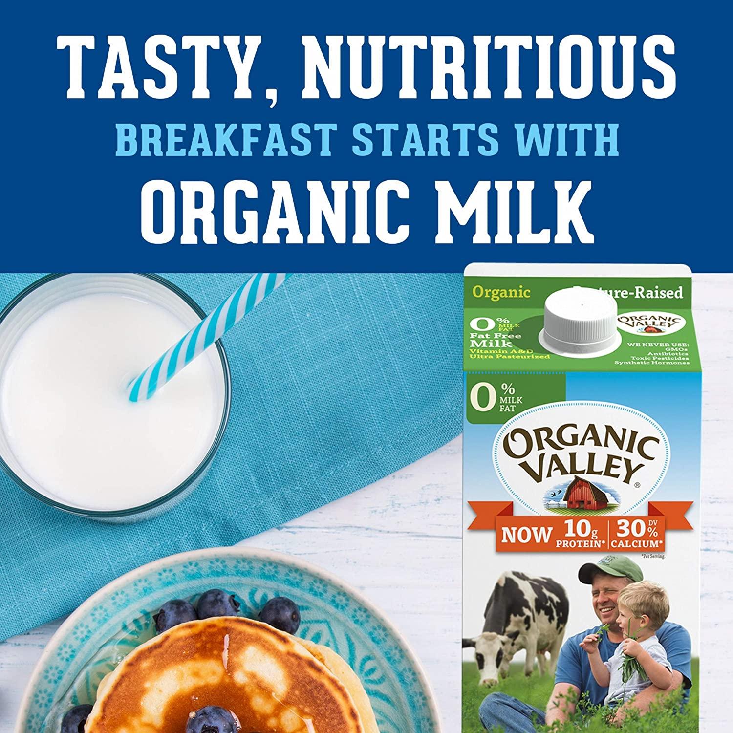 Organic Valley Fat Free Milk - Ultra Pasteurized, Organic & Dairy ...