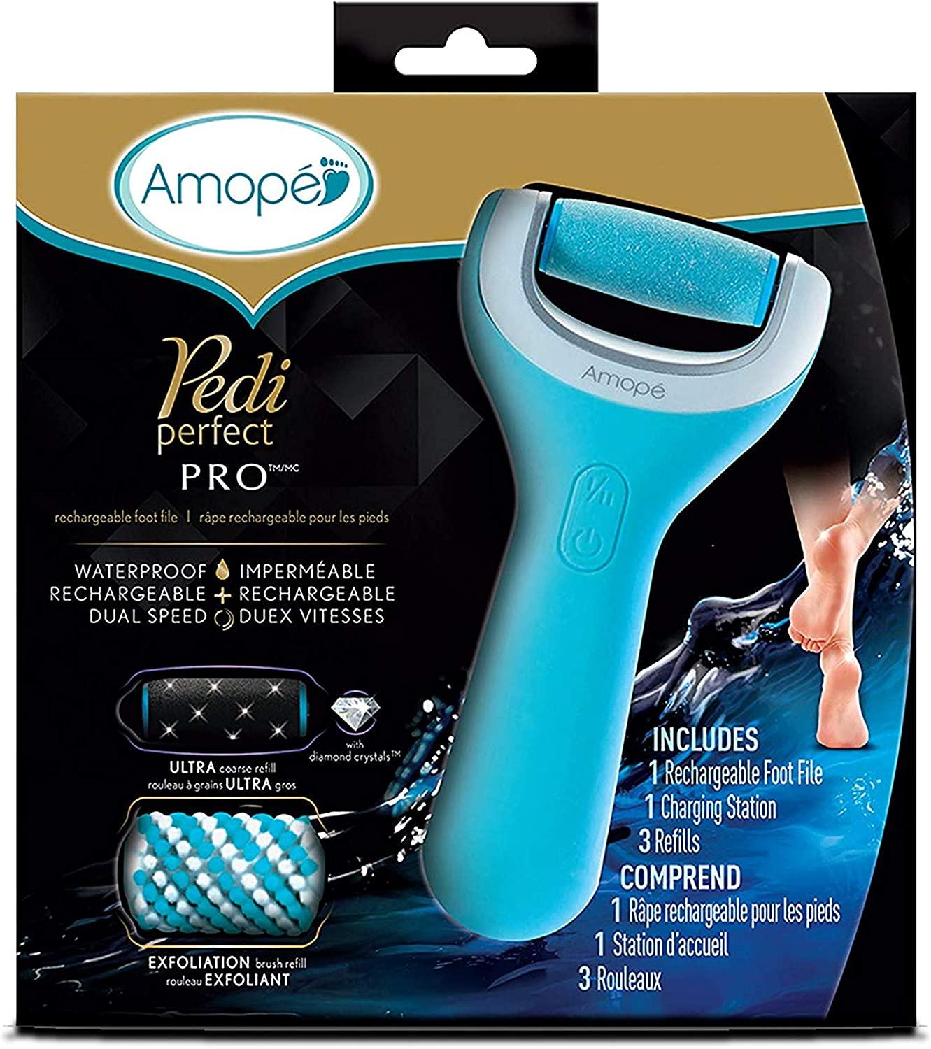 Amope Pedi Perfect Pro Wet & Dry Foot File - Rechargeable Callous ...