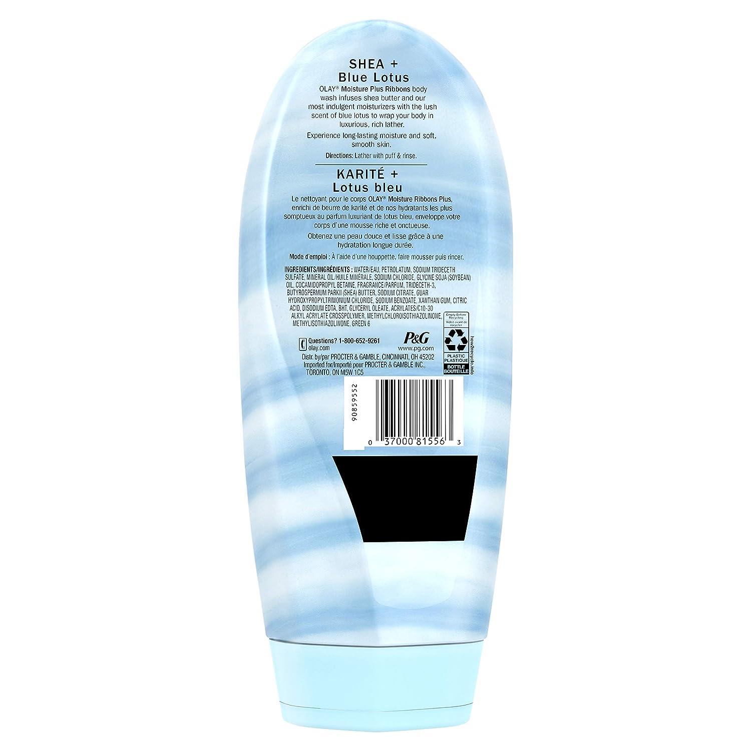 Olay Moisture Ribbons Plus Shea + Blue Lotus Body Wash 18 oz ...