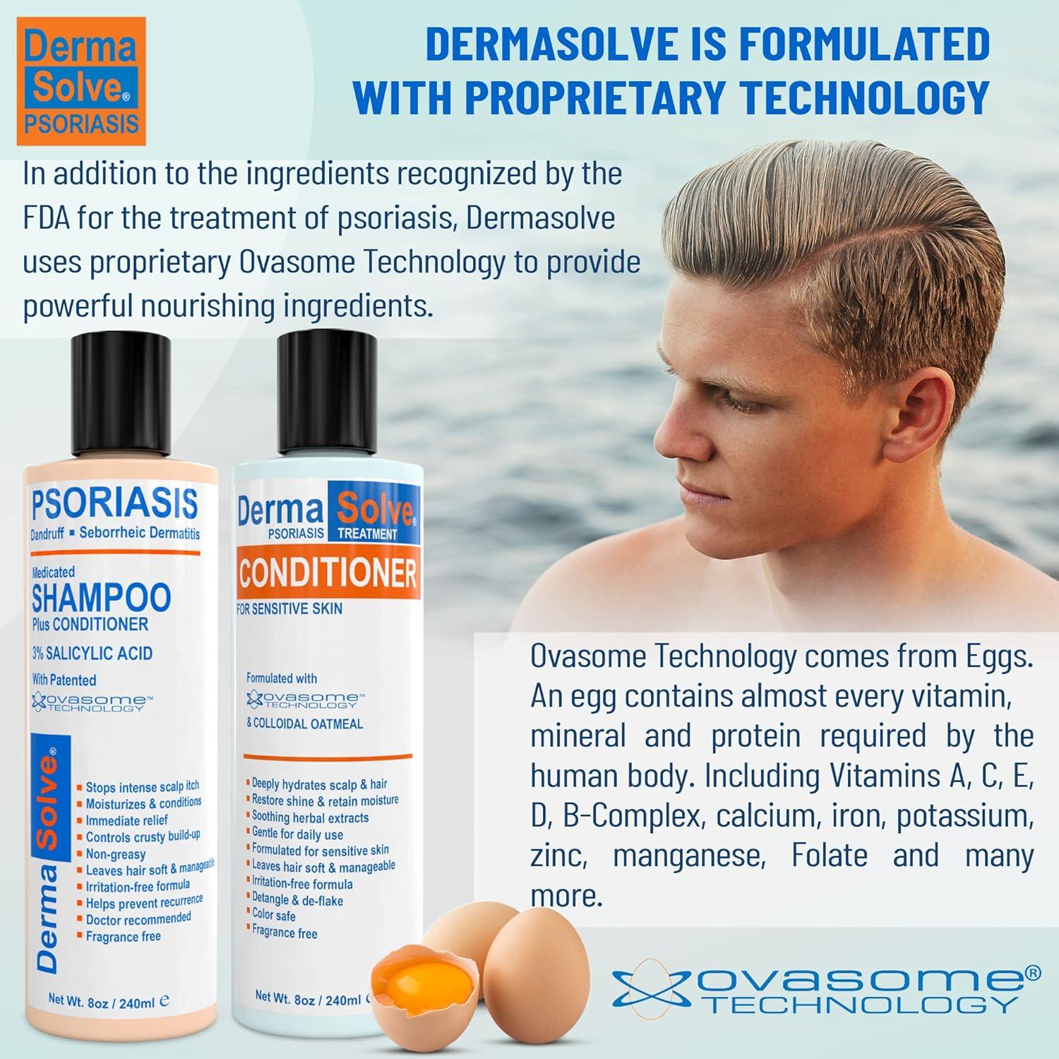 DermaSolve Scalp Psoriasis Shampoo & Conditioner - 2-Pack for Dandruff ...
