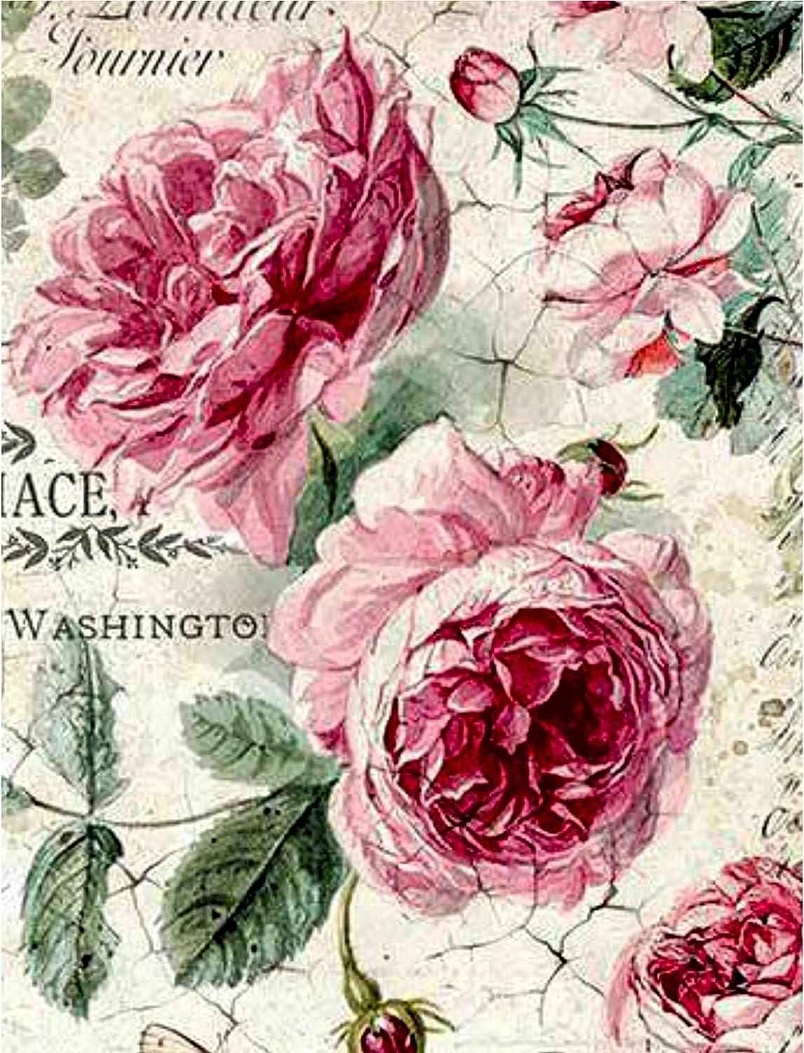 Vintage Flower Theme Mulberry Rice Paper 8x10.5 inch - 6 Different ...