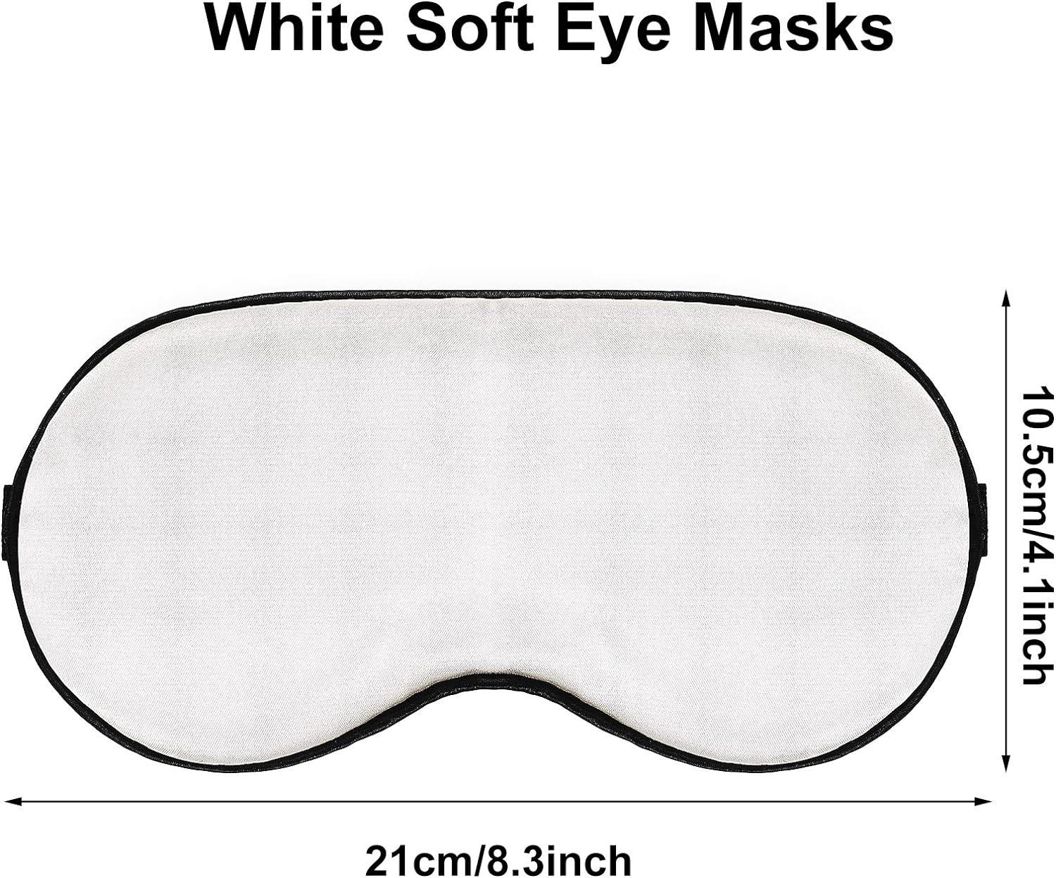 10-Piece Sublimation Eye Sleep Coverings Set - Beige & White Silk ...