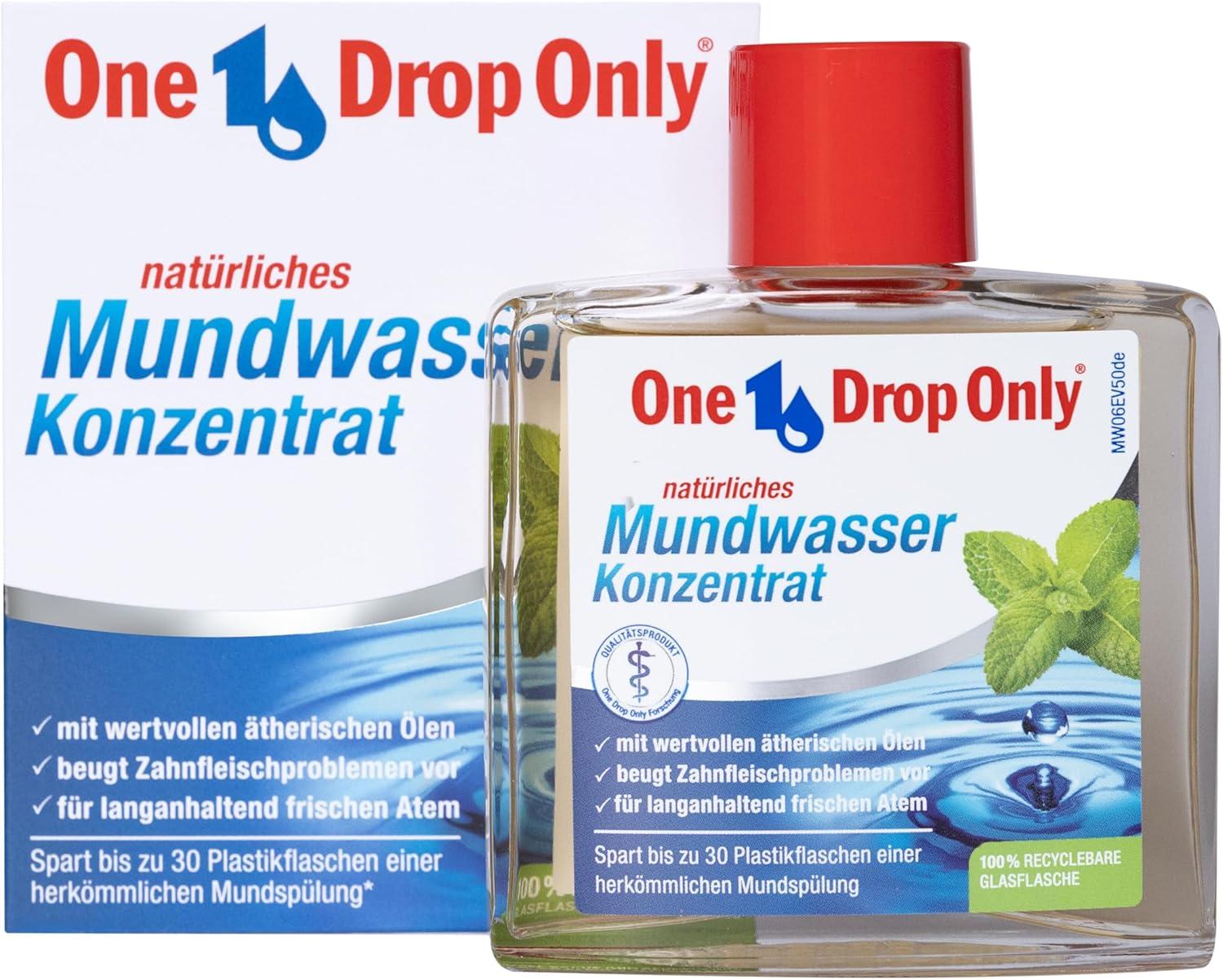One Drop Only Mouthwash Concentrate 3-Pack 50ml Each + Free Toothbrush ...