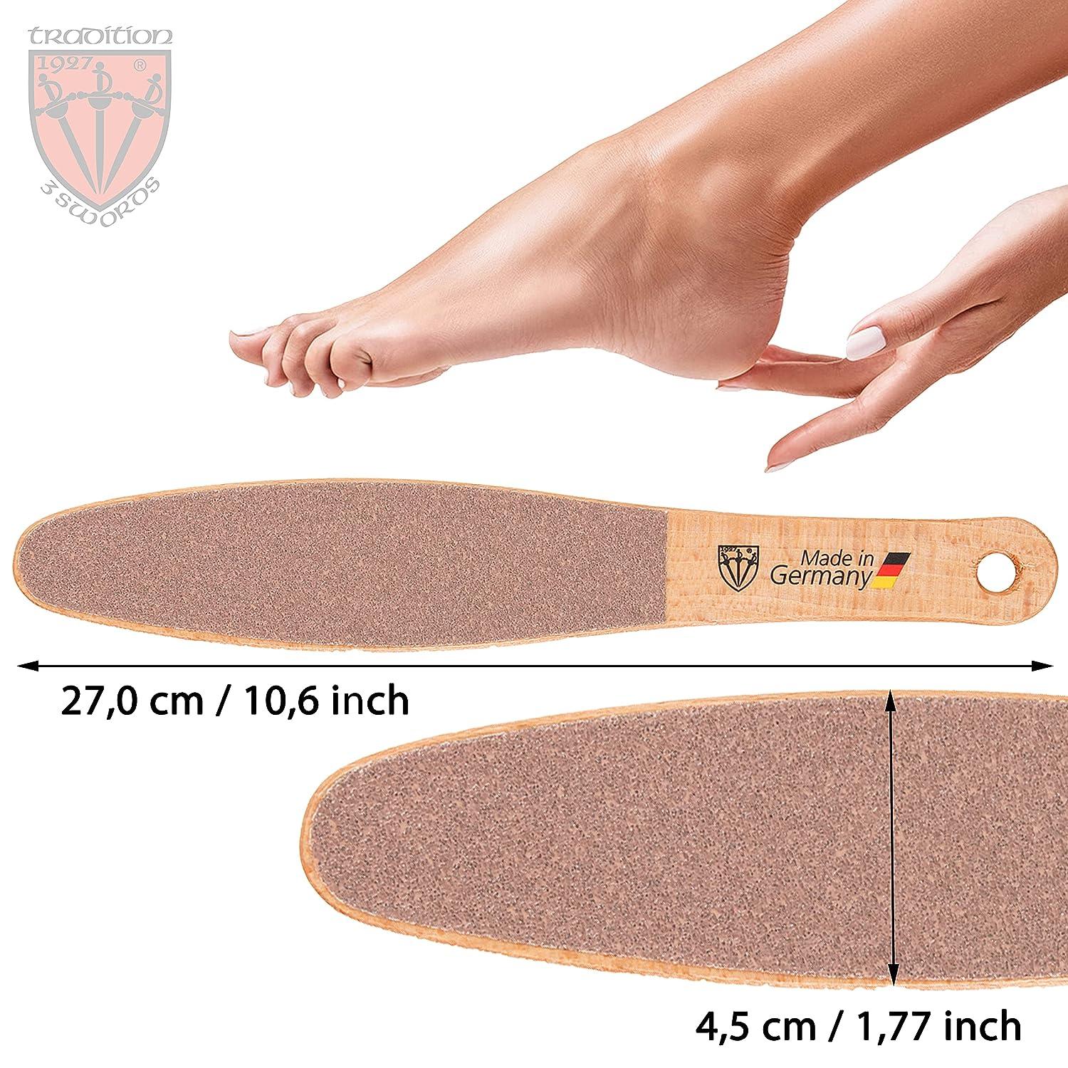 3 Swords Germany Beech Wood Dual-Sided Foot File for Effective Callus ...