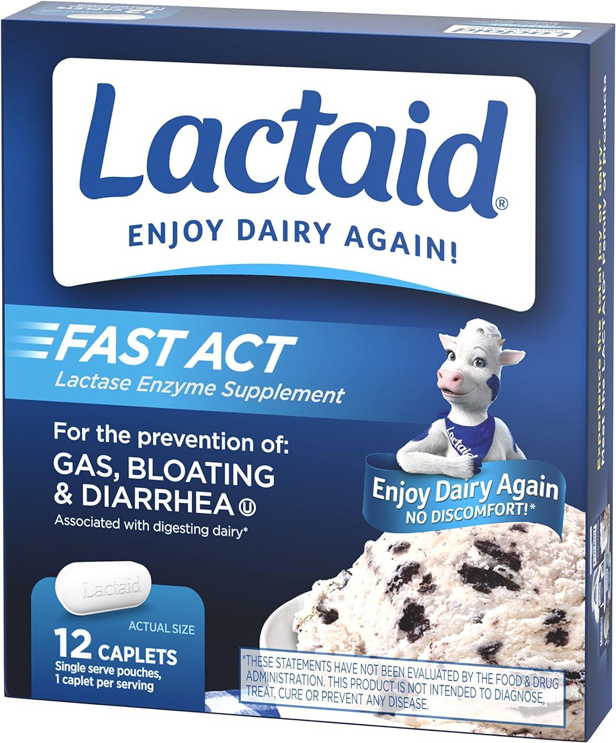 Lactaid Fast Act Twice As Ultra 12 Caplets | Buy Now with Express ...
