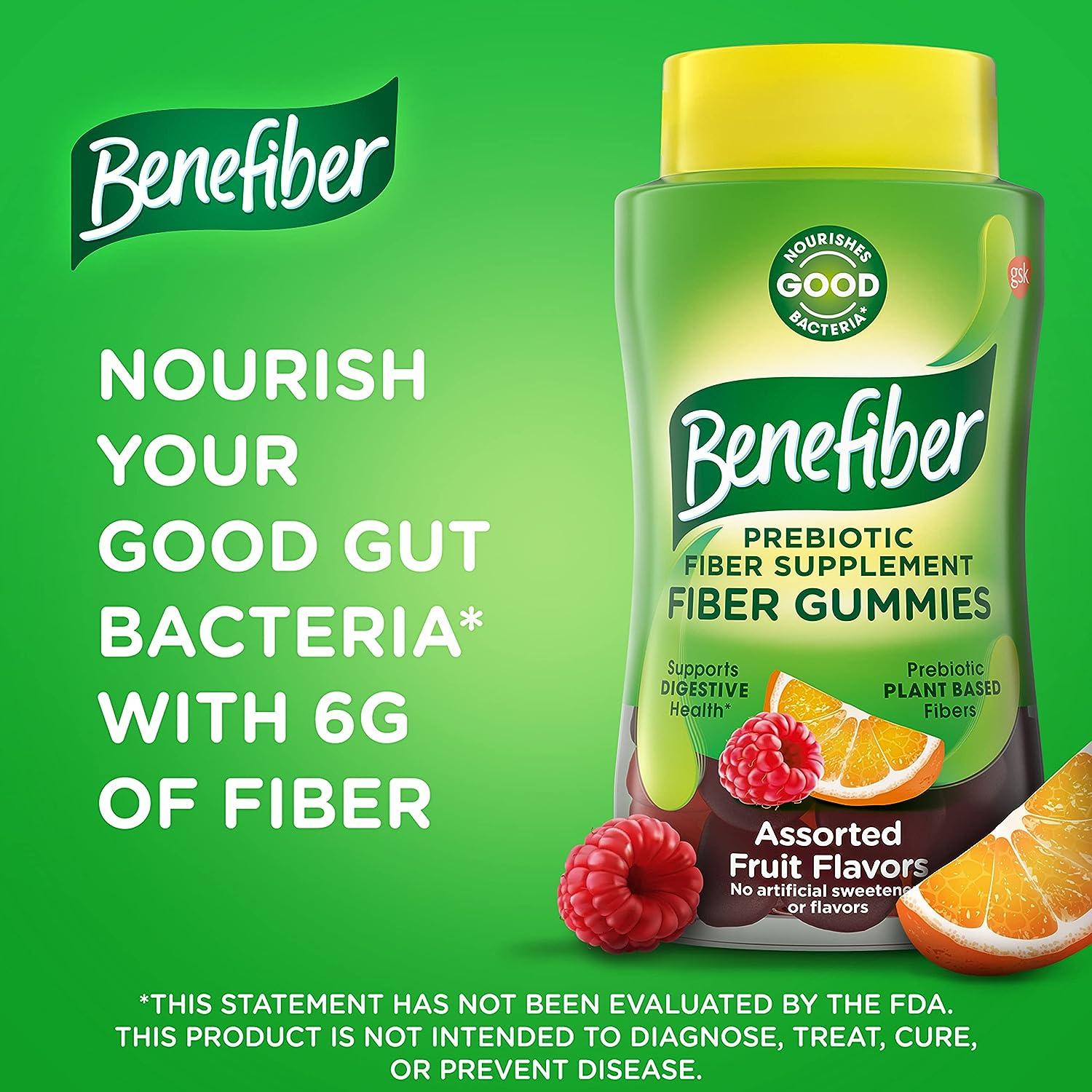 Benefiber Prebiotic Fiber Gummies - 81 Count Assorted Fruit Flavor ...