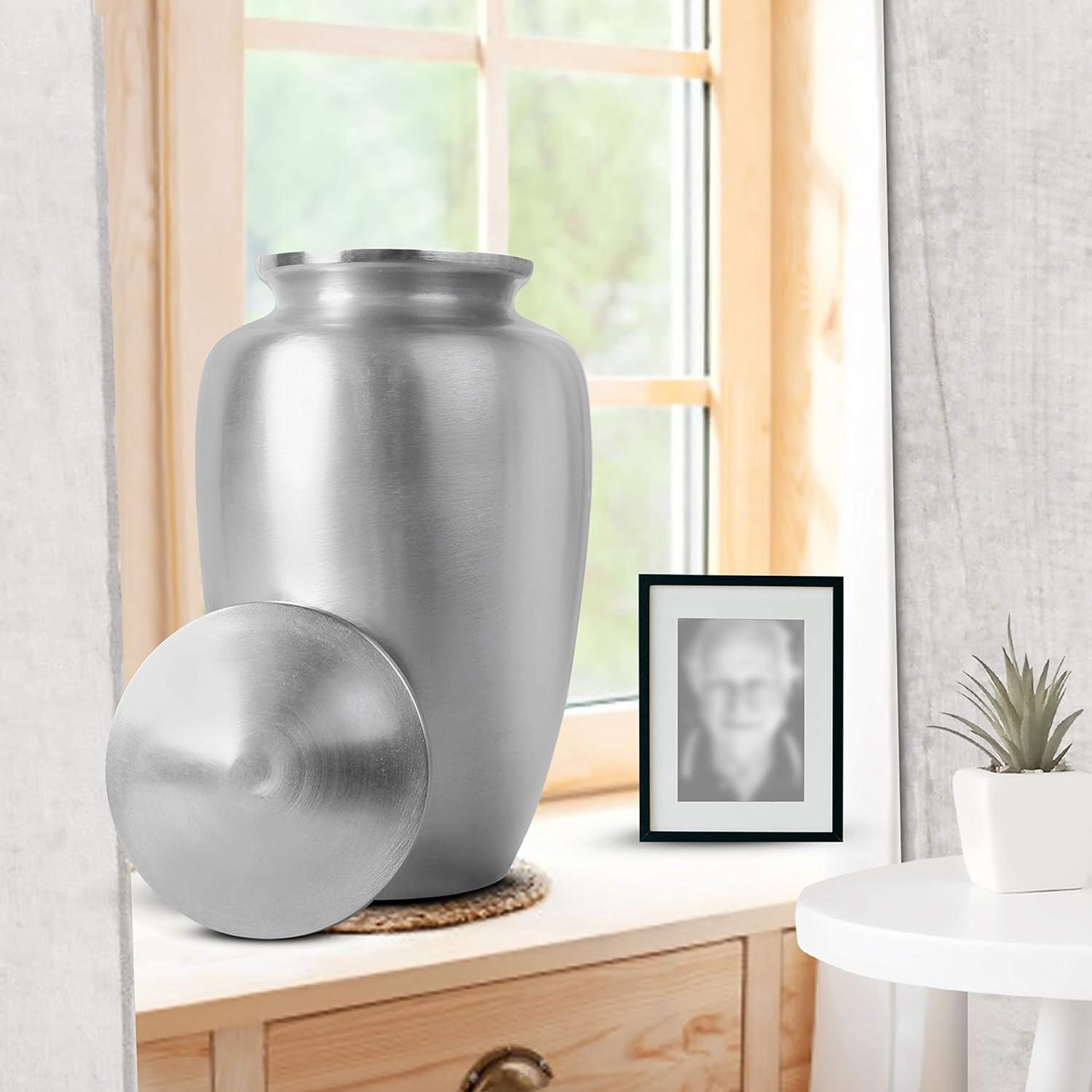 Cremation Urn for Adult Ashes Pewter Urn for Human Ashes Cremation Urns ...