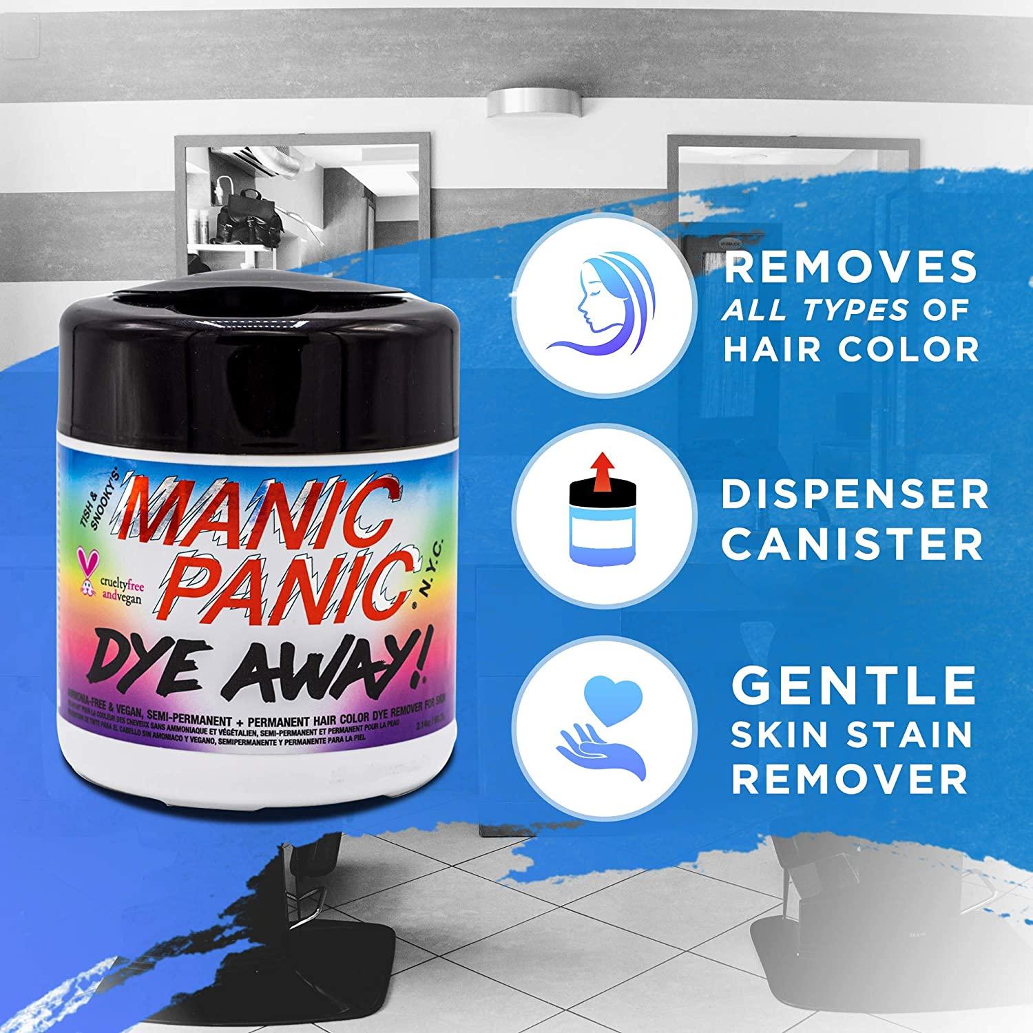 Manic Panic Dye Away Wipes Color Remover - 50 Count | Remove Hair Dye ...