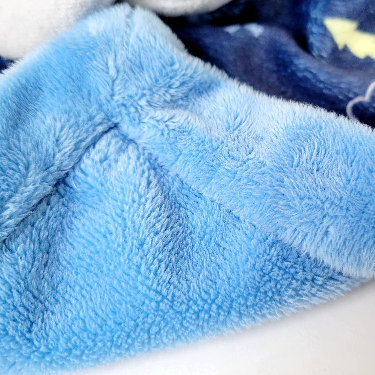 Bubby Boo Blue Lion Stuffed Animal Security Blanket with Rattle Head ...