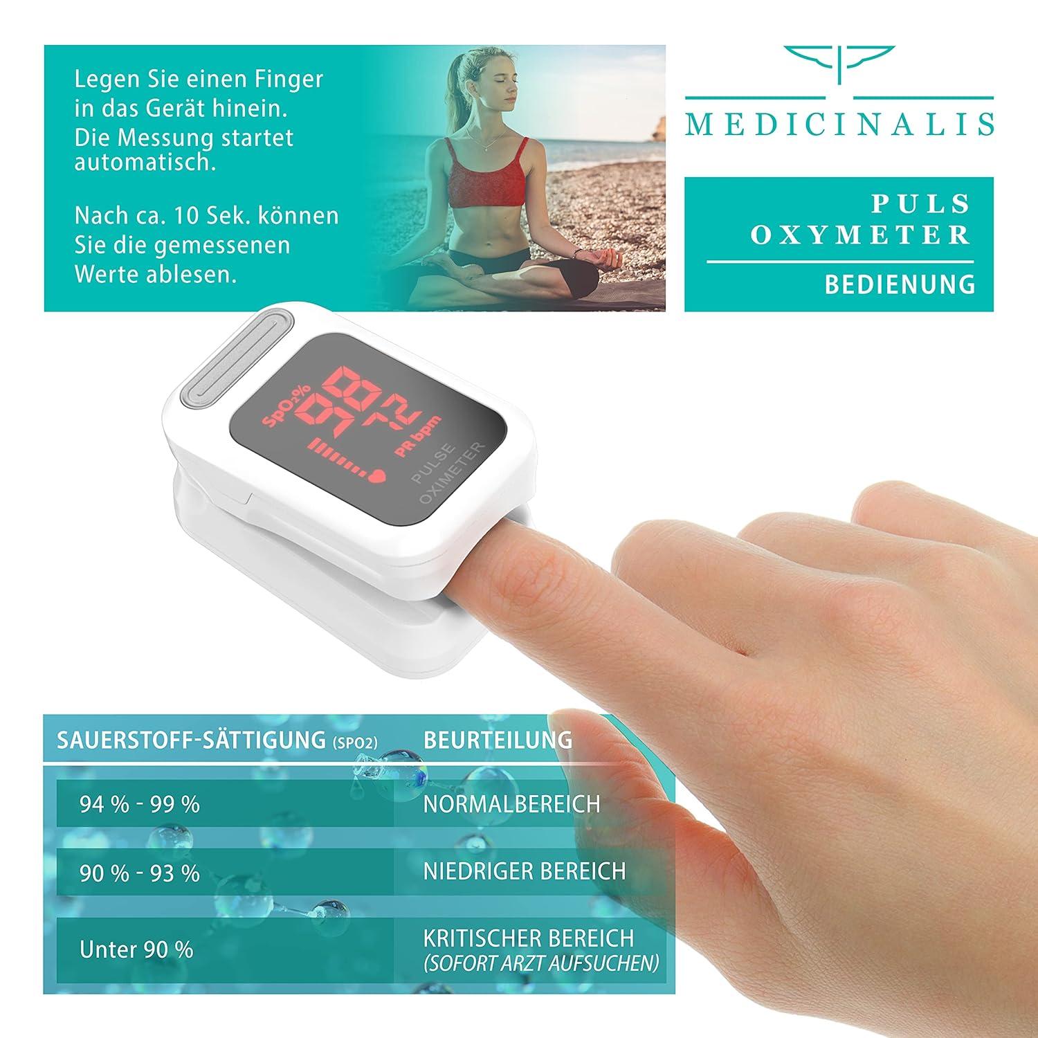 Medicinalis Pulse Oximeter - Accurate Heart Rate & SpO2 Monitoring ...