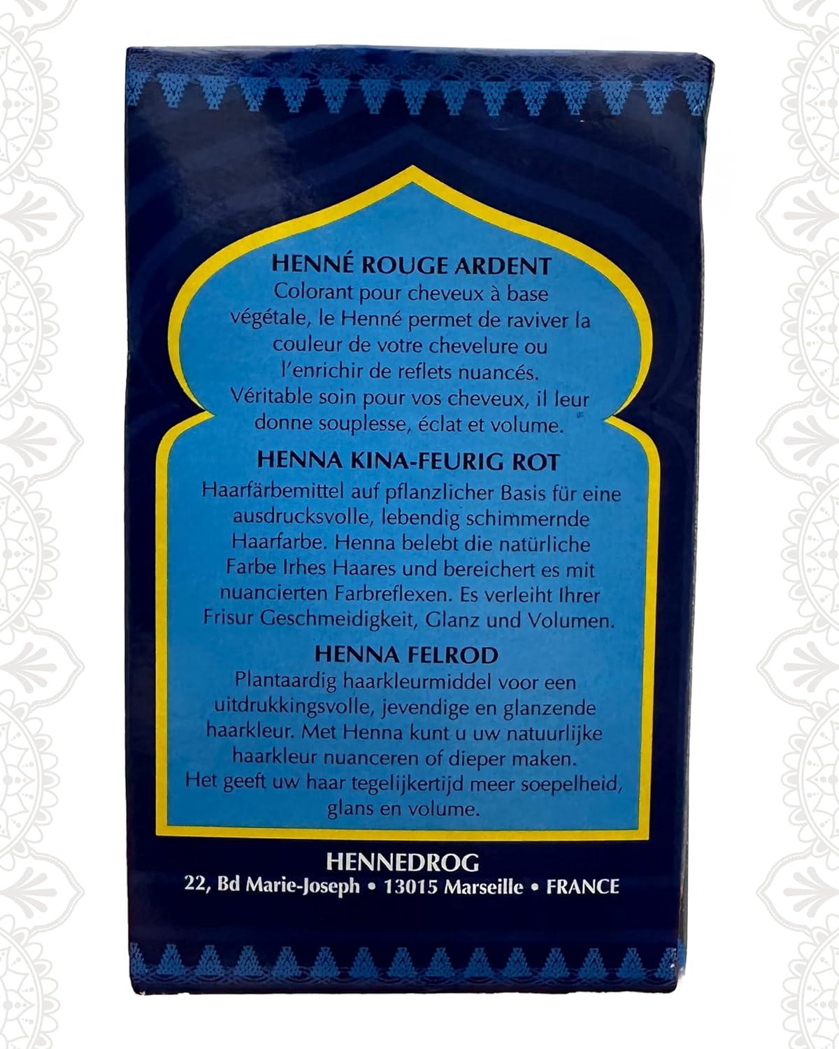 Natural Henna Hair Dye - Fiery Red - 450g (5x90g) - Pure Natural Henna ...
