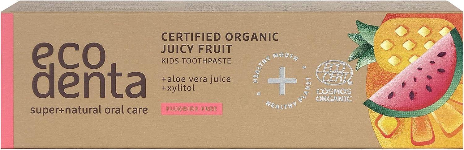 Ecodenta Kids Fluoride-Free Organic Juicy Fruit Toothpaste 75ml ...