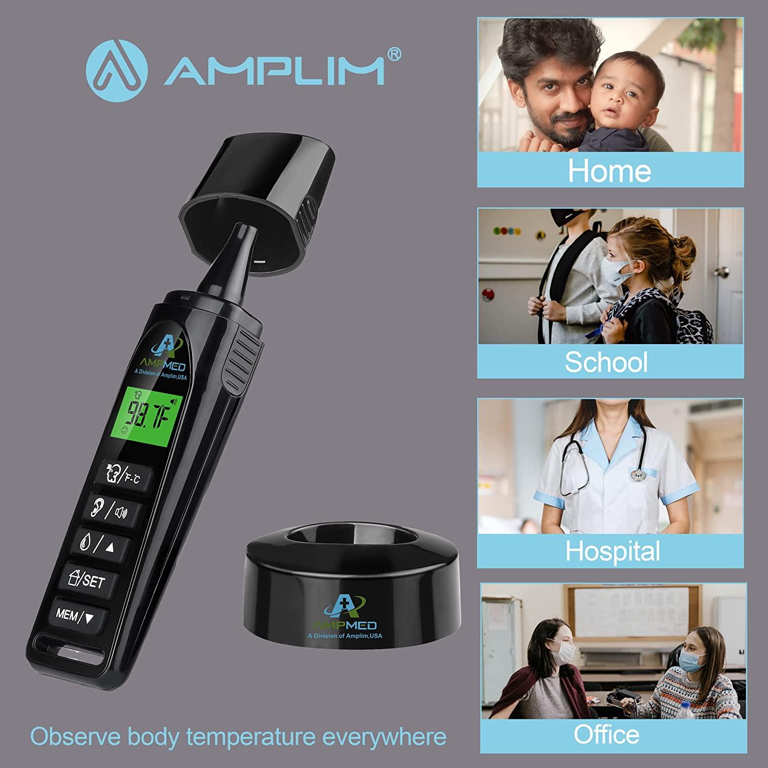 Amplim No Touch Professional Ear and Forehead Thermometer | Non-Contact ...