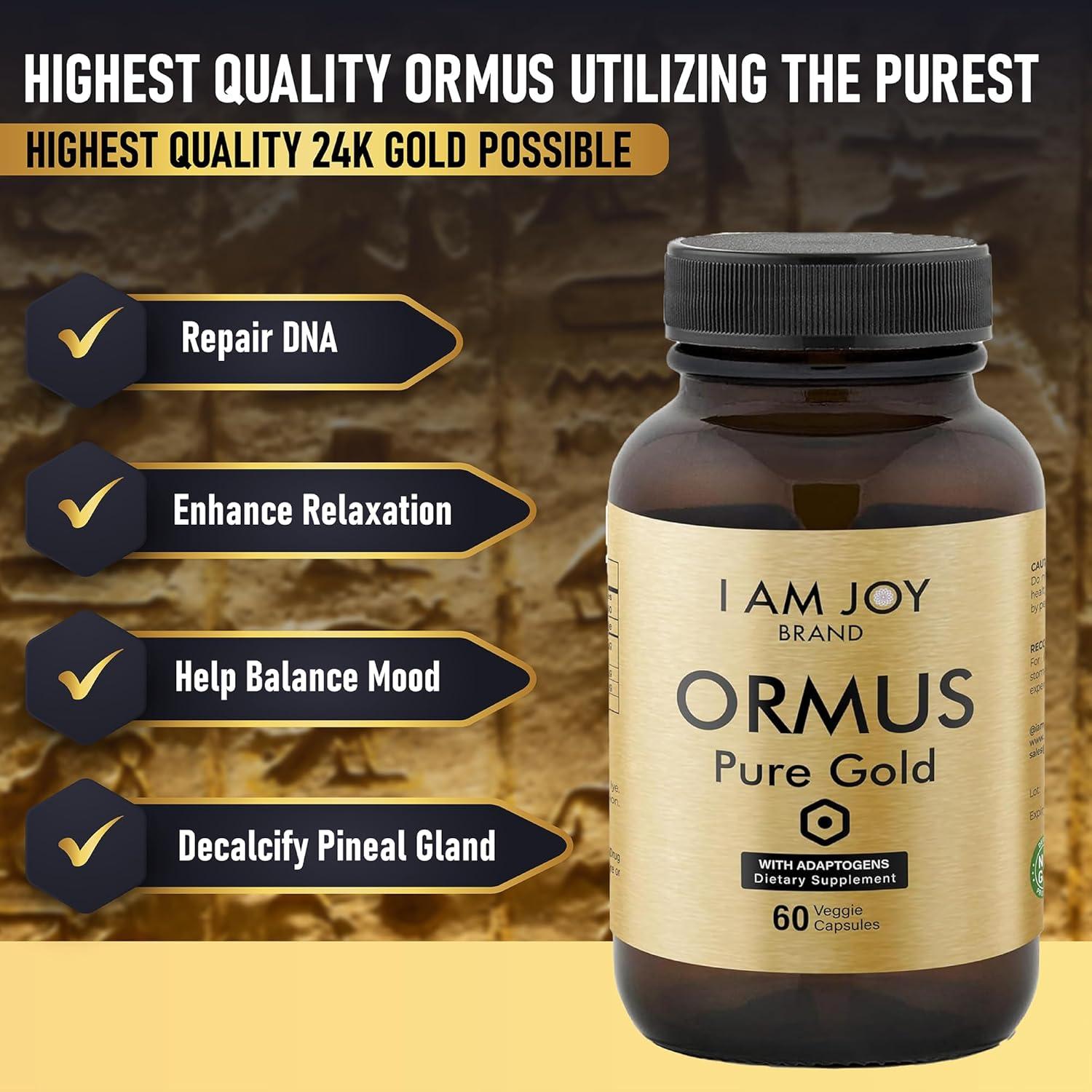 I Am Joy co. - Ormus Gold Capsules Monoatomic Elements with Adaptogens ...
