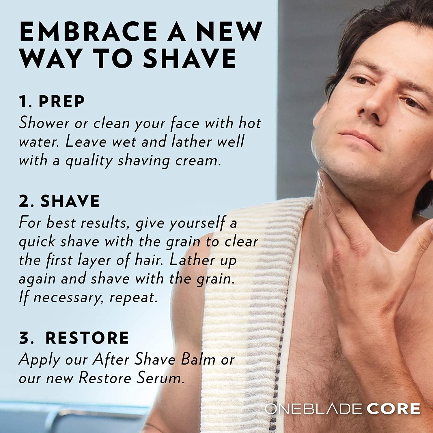 Premium OneBlade Core Razor Set with Stand and 10 Feather Blades ...