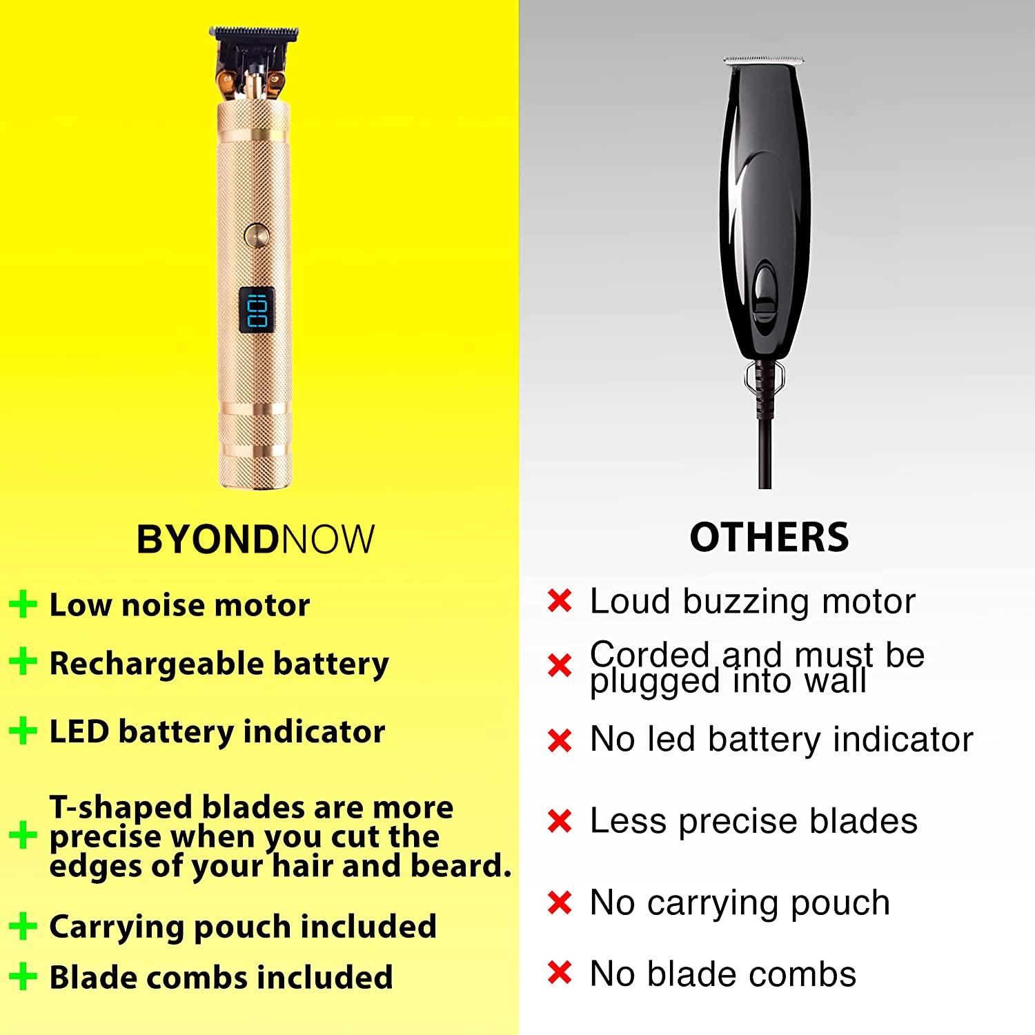 T Blade Trimmer for Men - Low Noise Cordless Outliner Clippers with ...