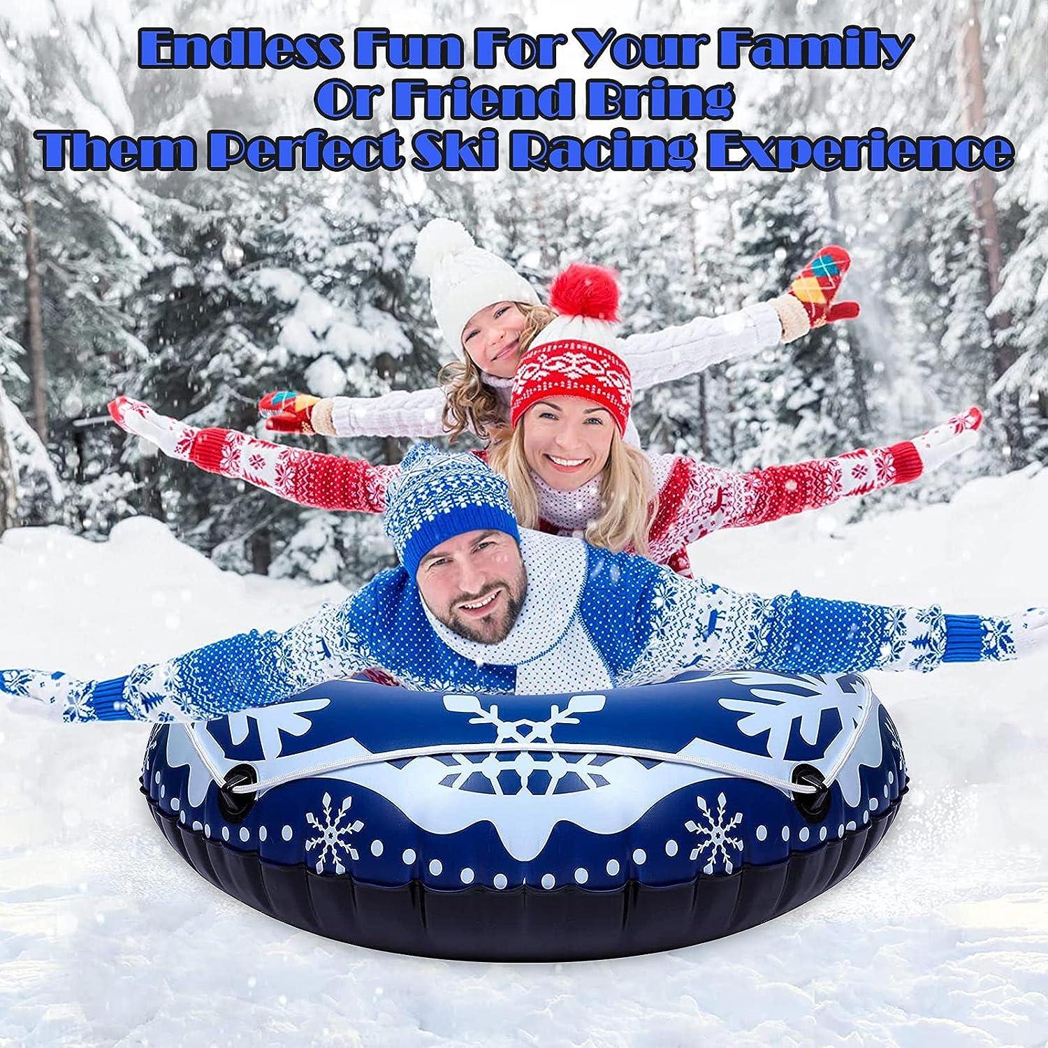 LiveGo 47 Inch Snow Tube with Handle Design - Inflatable Ski Tube for ...