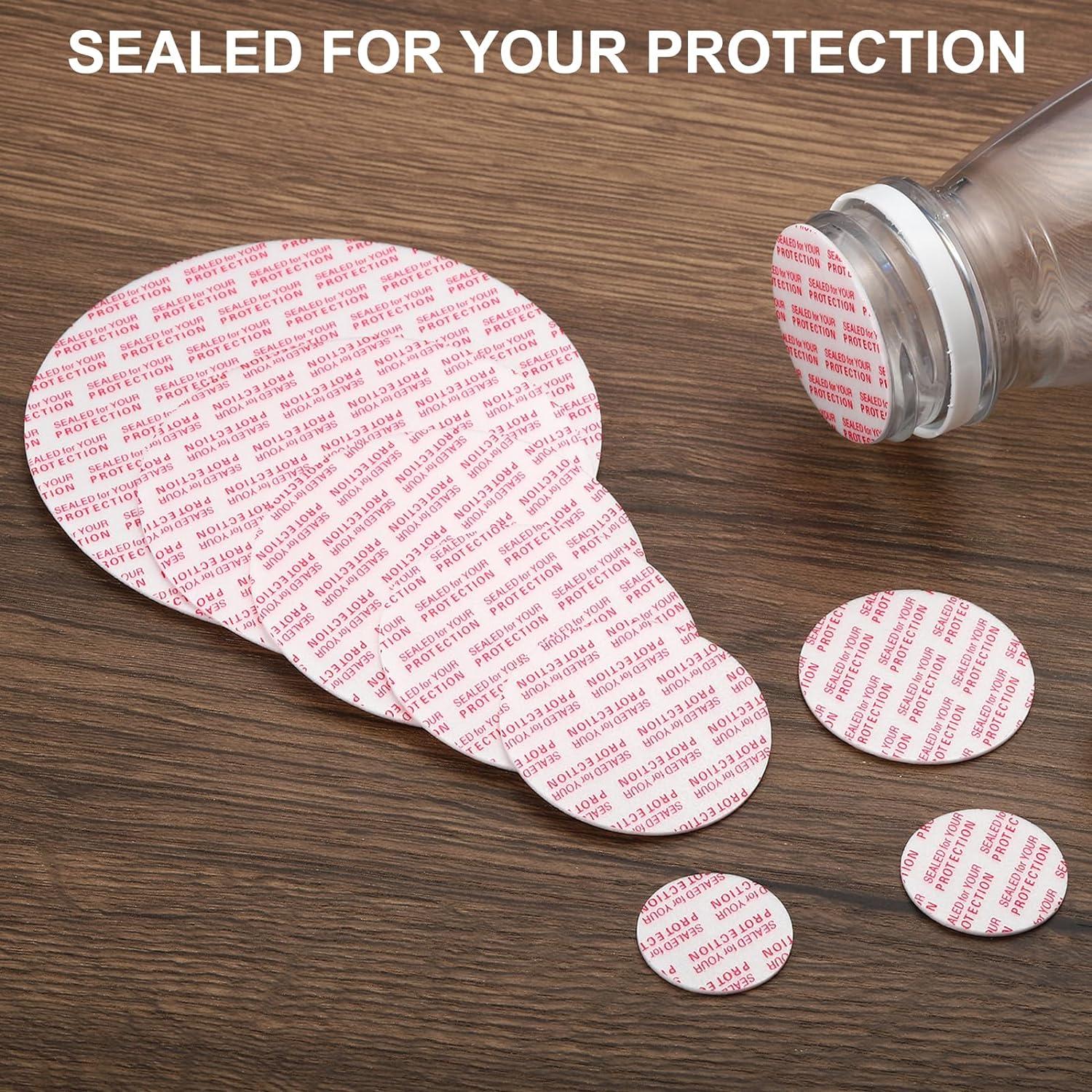 PATIKIL 89mm/3.47inch Foam Lid Liner 100Pcs PS Foam Resistant Tamper Pressure Sensitive Seal for ...