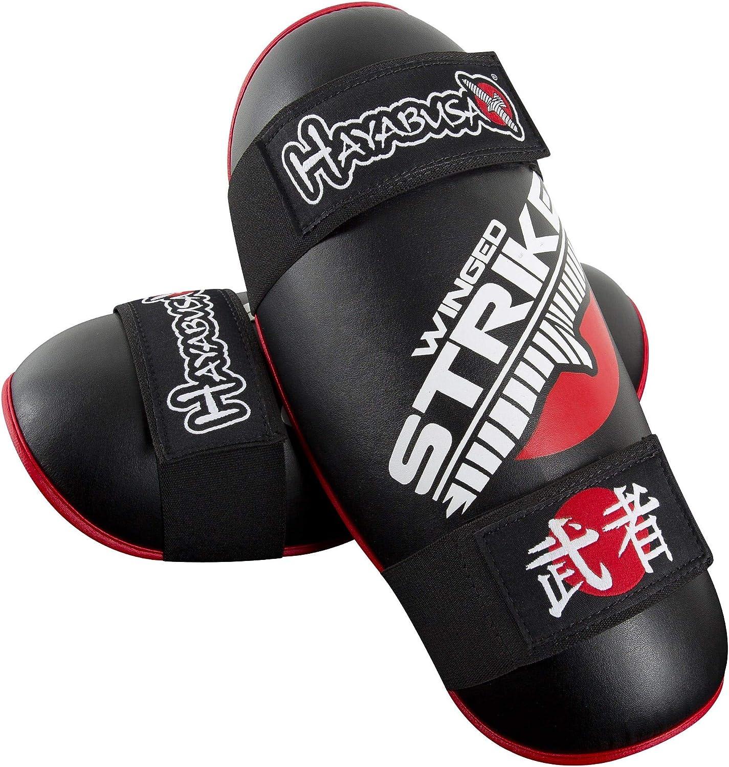 Hayabusa Winged Strike Karate Shin Guards - X-Large Black | Competition ...