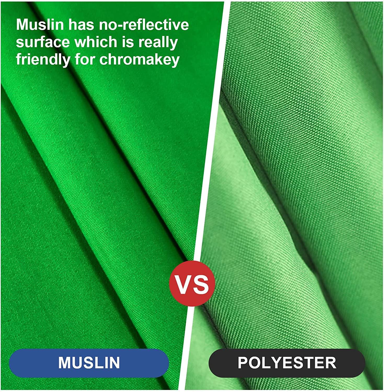 EMART 6x9ft Green Screen Backdrop for Streaming and Photography ...