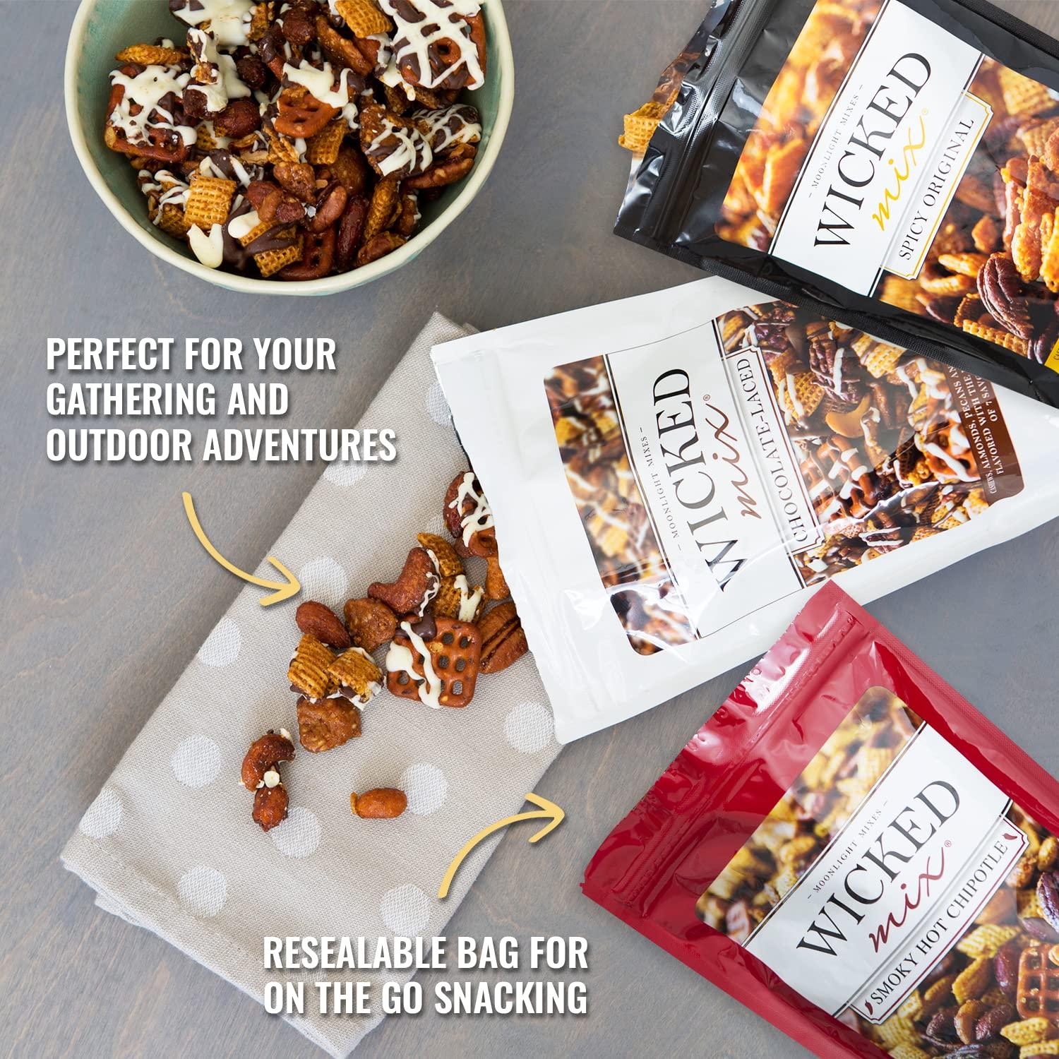 Wicked Mix Spicy Snack Mix with Mixed Nuts and Gourmet White Chocolate ...