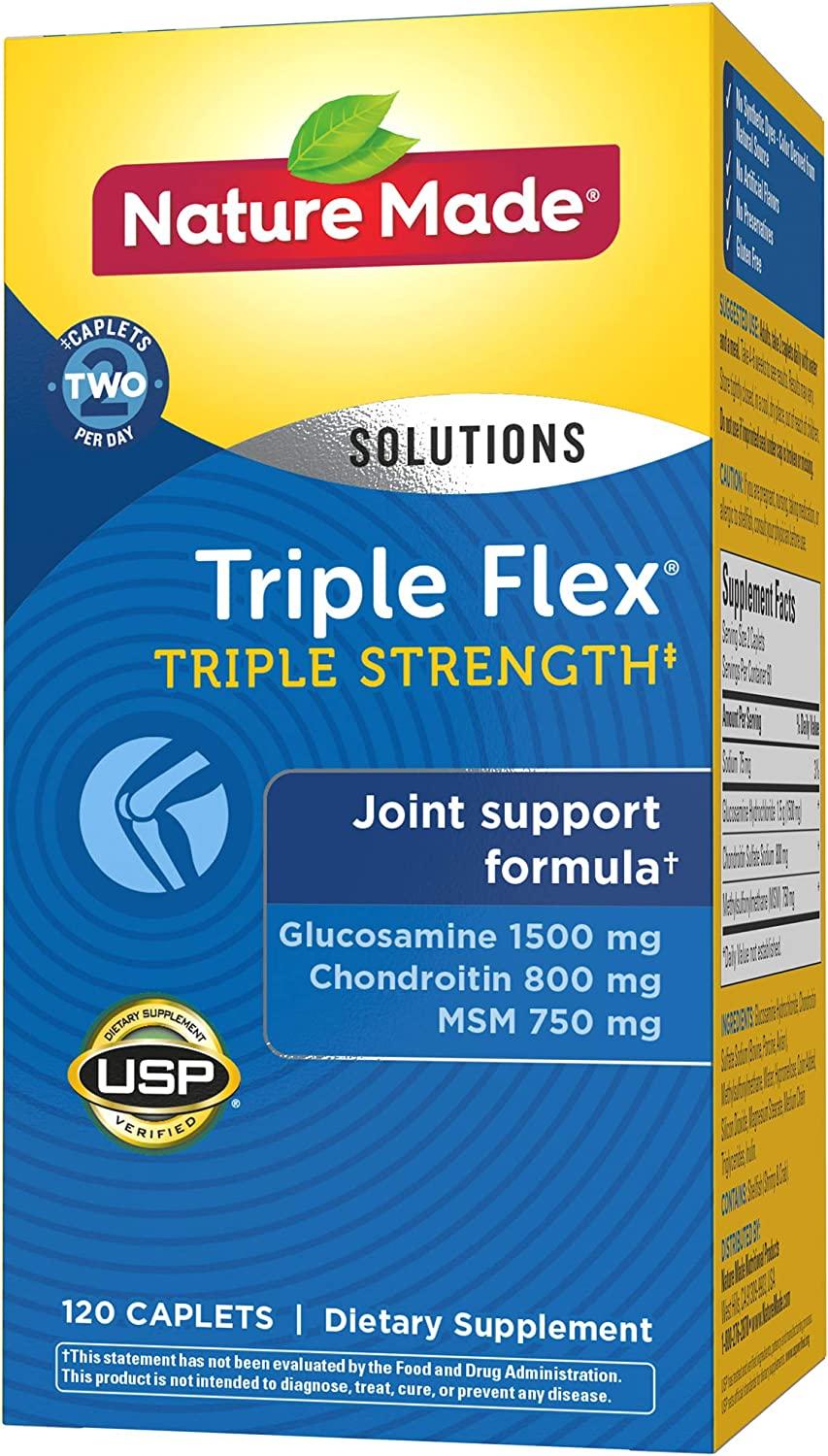 Nature Made Triple Flex Triple Strength - 120 Caplets for Joint Health