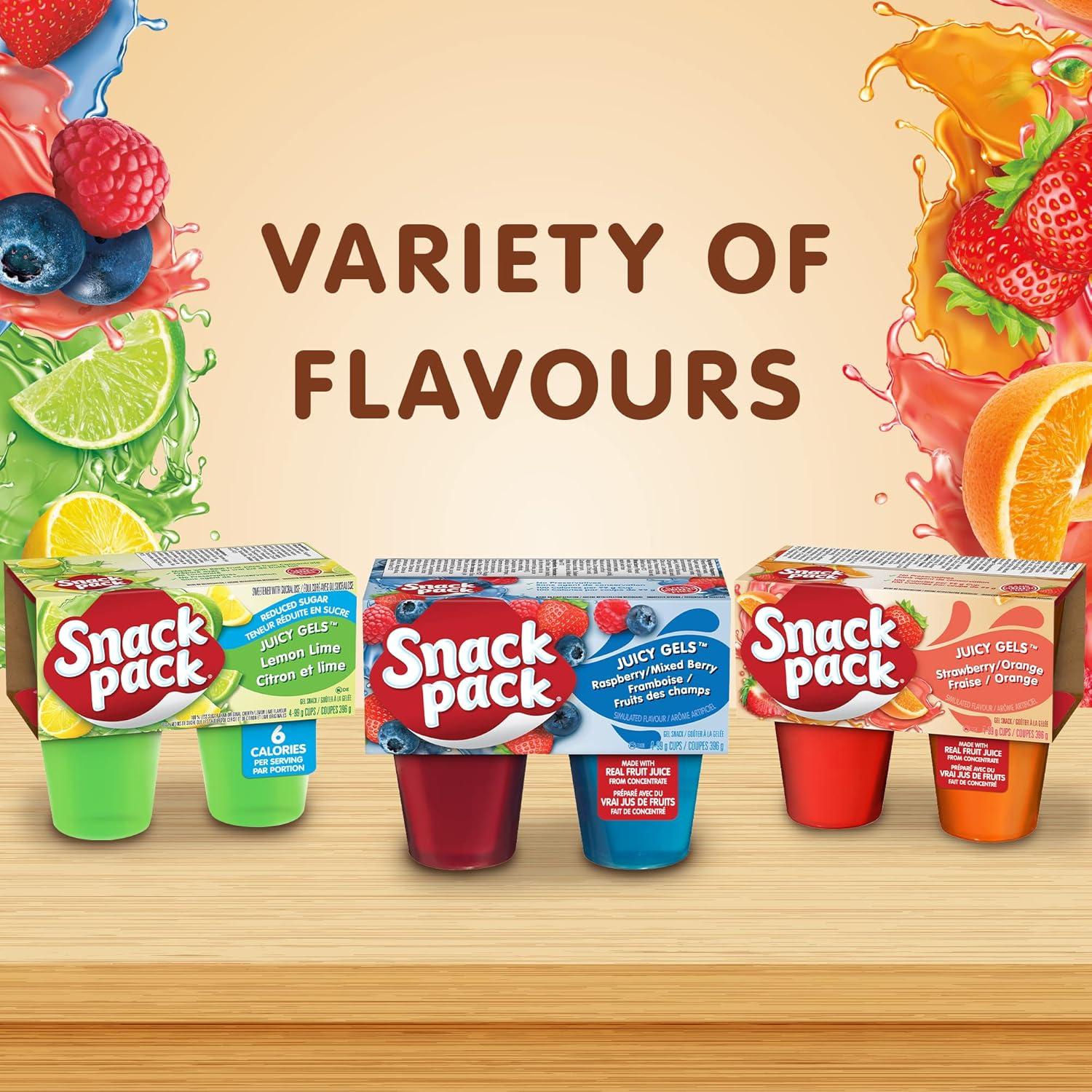 Snack Pack Cherry & Lemon Lime Juicy Gel 12-Pack 99 Gram Cups | Buy Now ...