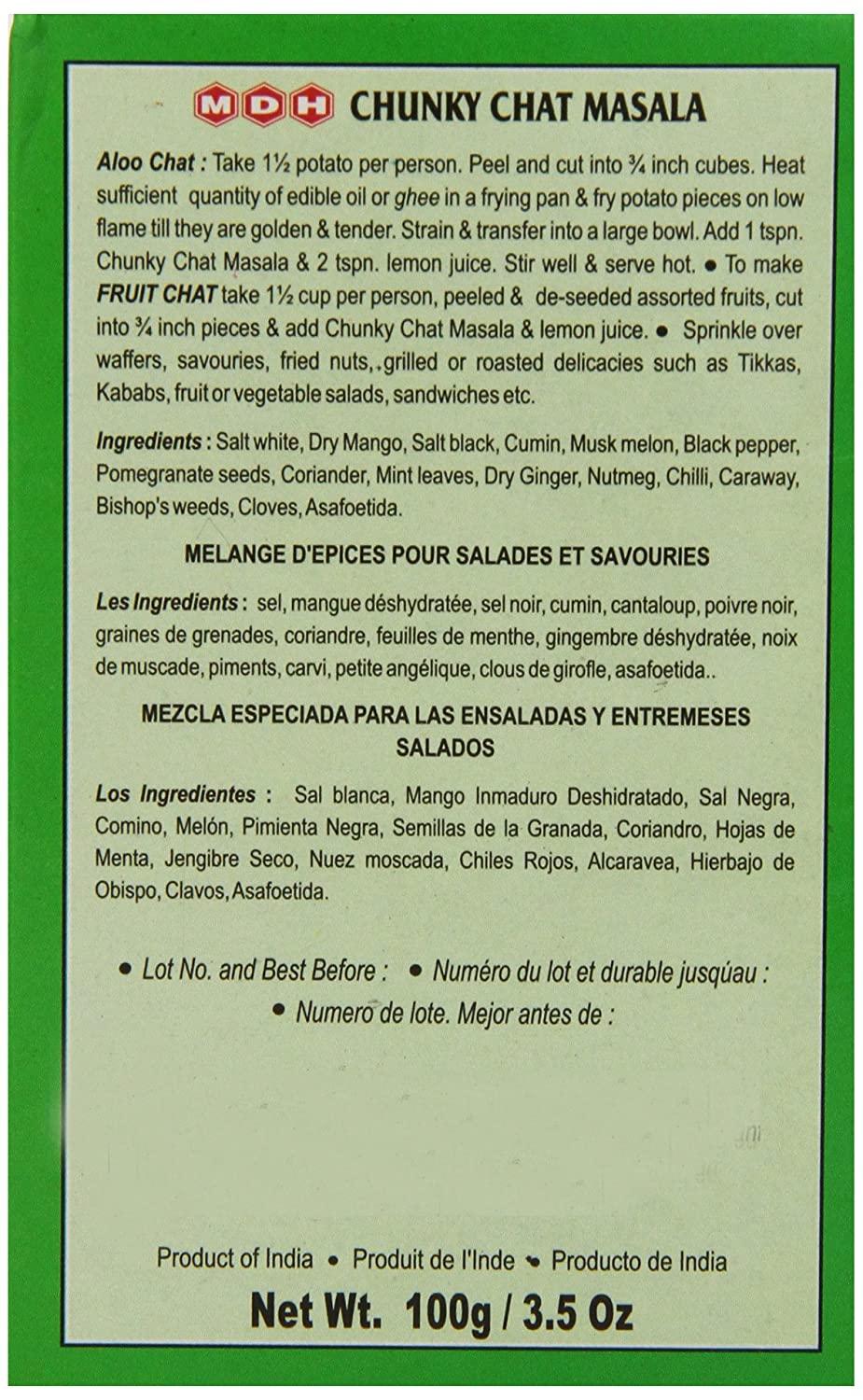 MDH Chunky Chat Masala - 3.5oz (100g) | Authentic Indian Spice Blend ...