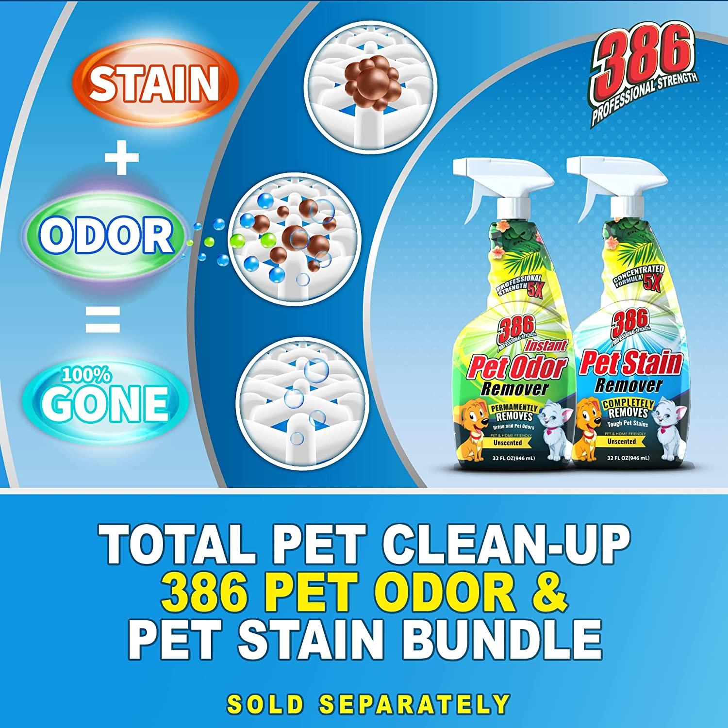386 Professional Strength Pet Odor Eliminator - Premium Unscented ...