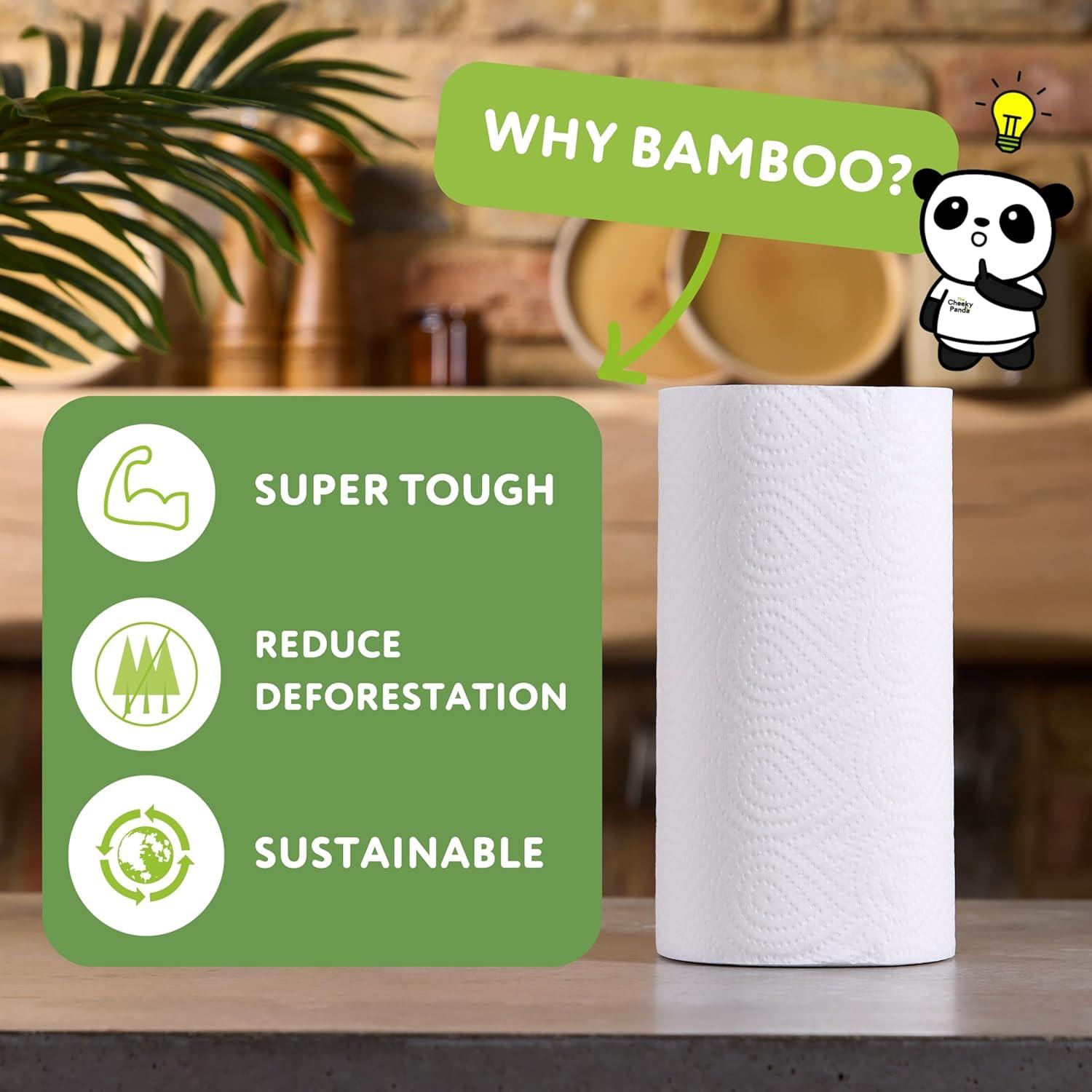 The Cheeky Panda Kitchen Roll 200 Sheets | Super Absorbent ...