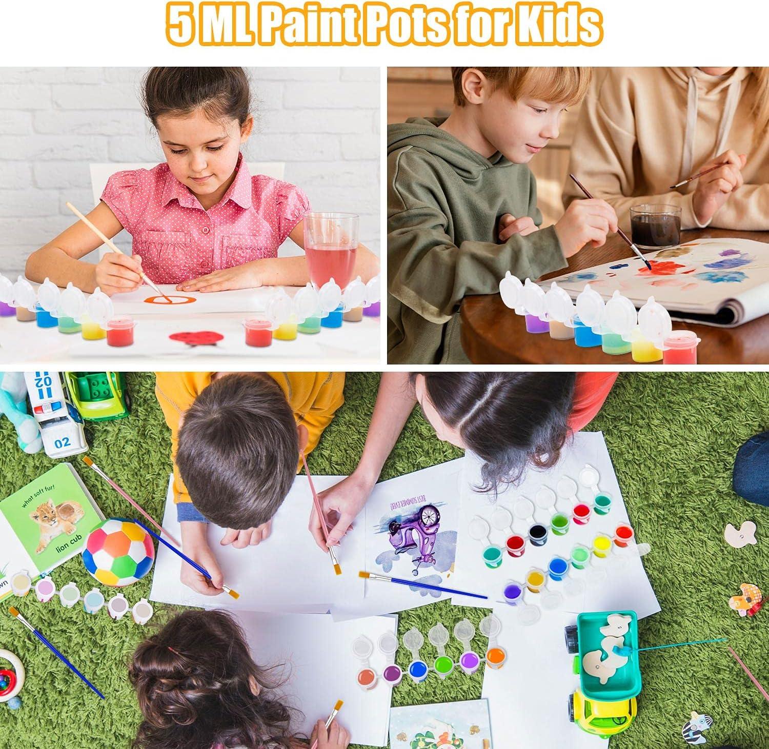 36 Large Empty Paint Pots with Lids - 5ml/0.17oz Acrylic Paint ...