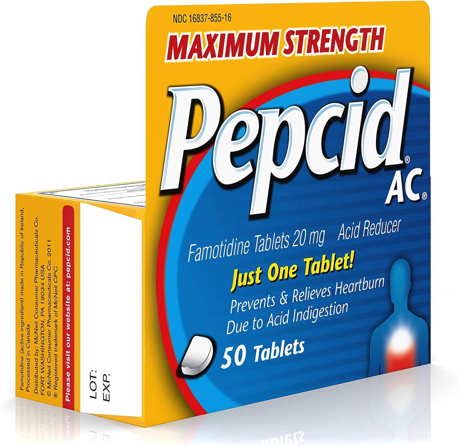 Pepcid AC Tablets Maximum Acid Reducer 50 ea