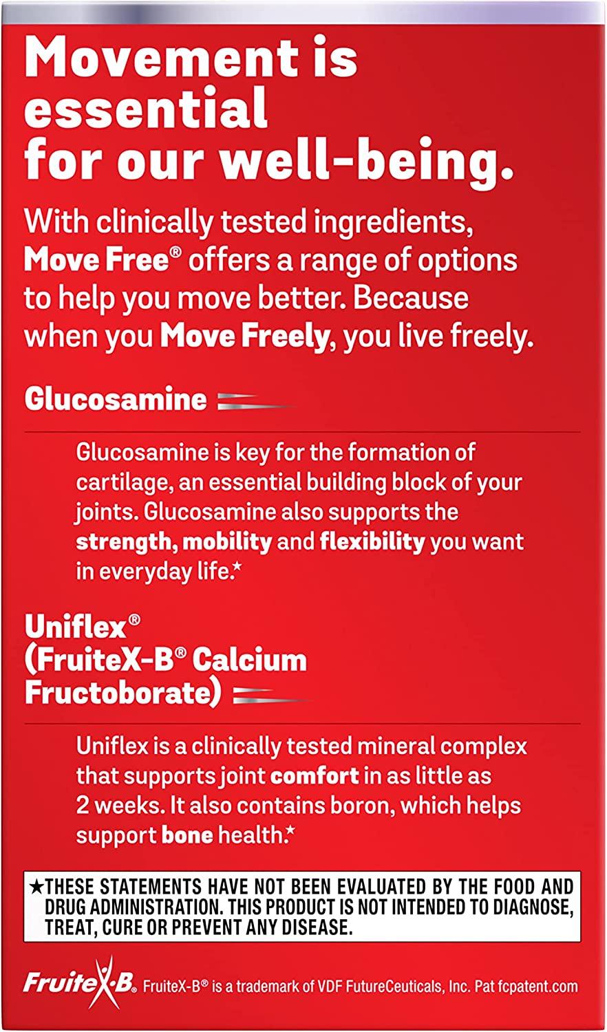 Move Free Advanced Glucosamine Chondroitin + Calcium Fructoborate Joint ...